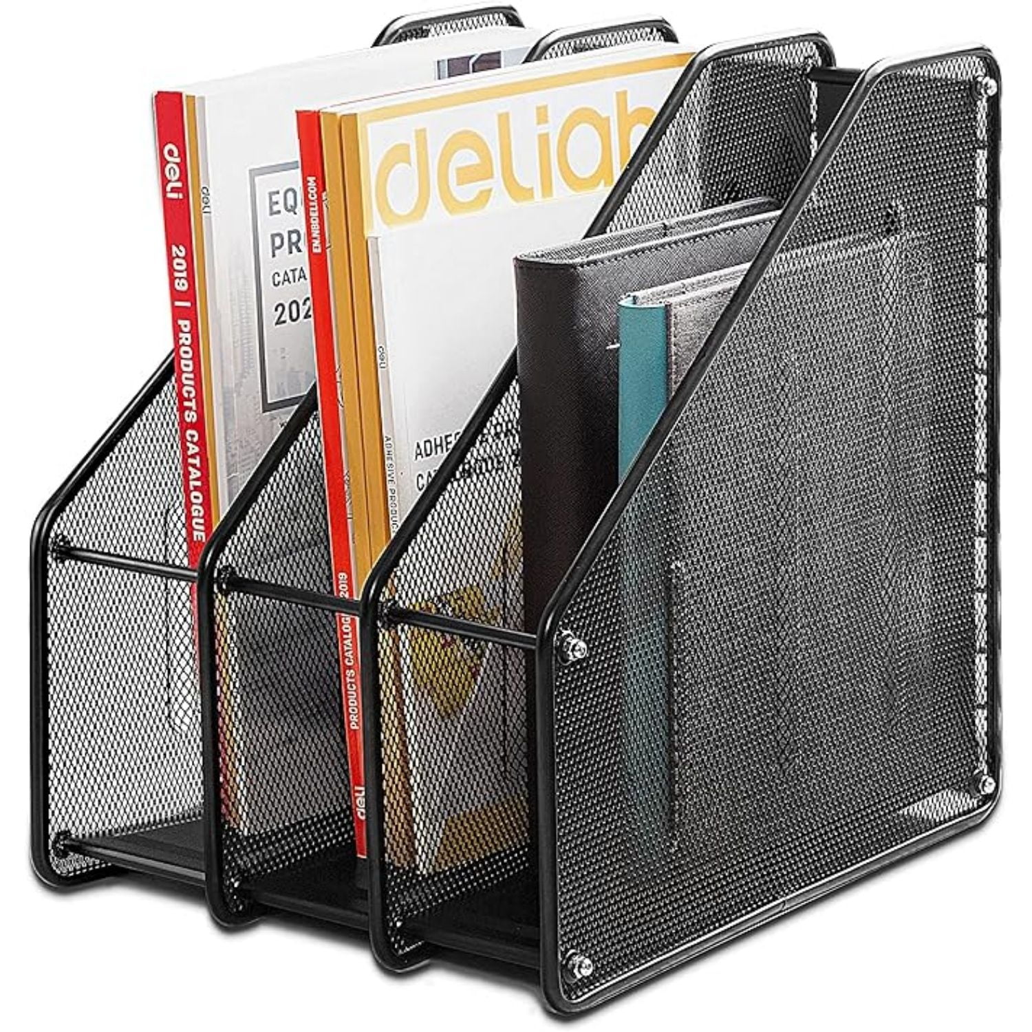 Mesh Magazine File Holder, Desk Organizer File Folder Document Rack for ...