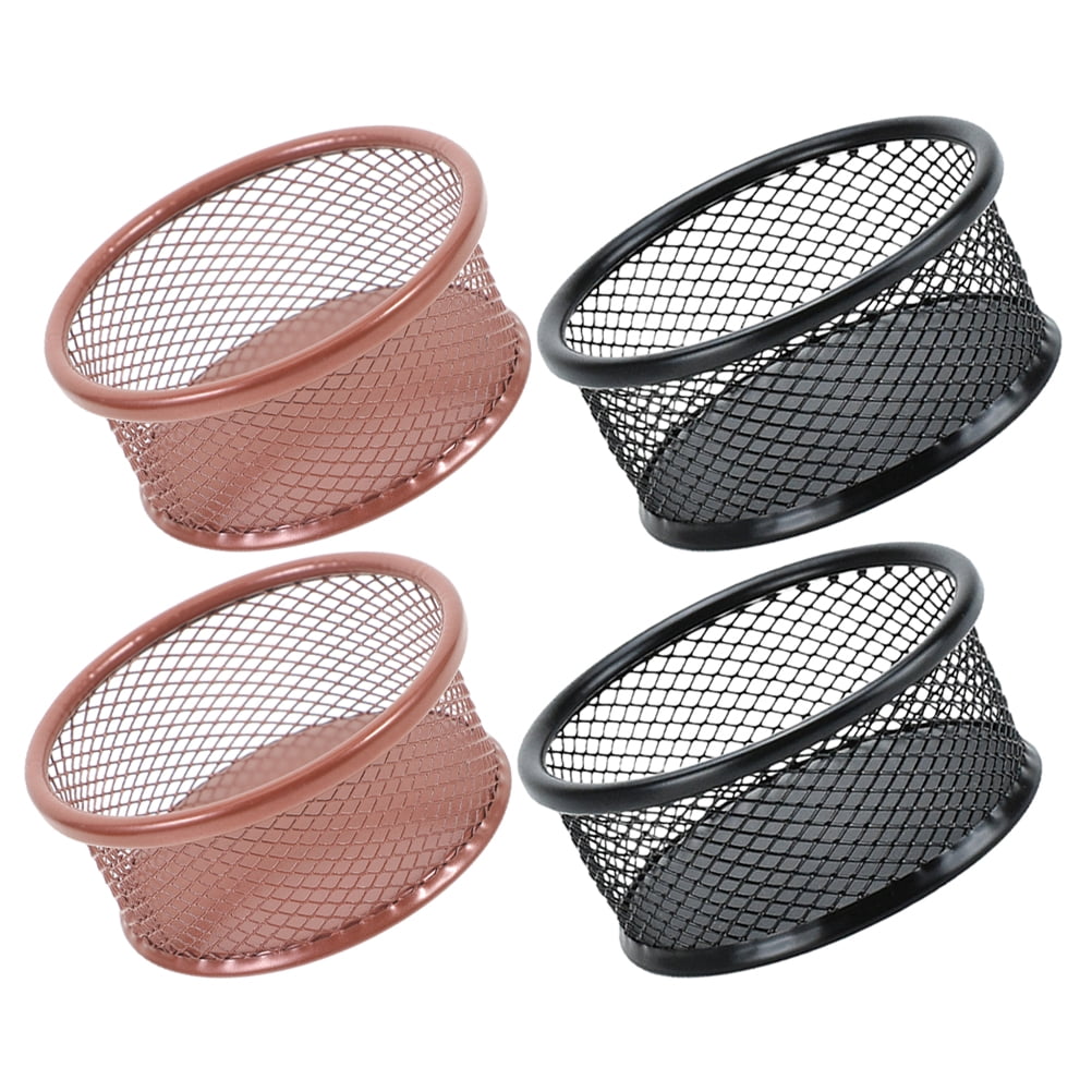 Mesh Metal Paper Clip Holders 4pcs Stackable Paperclip Holders Paper ...