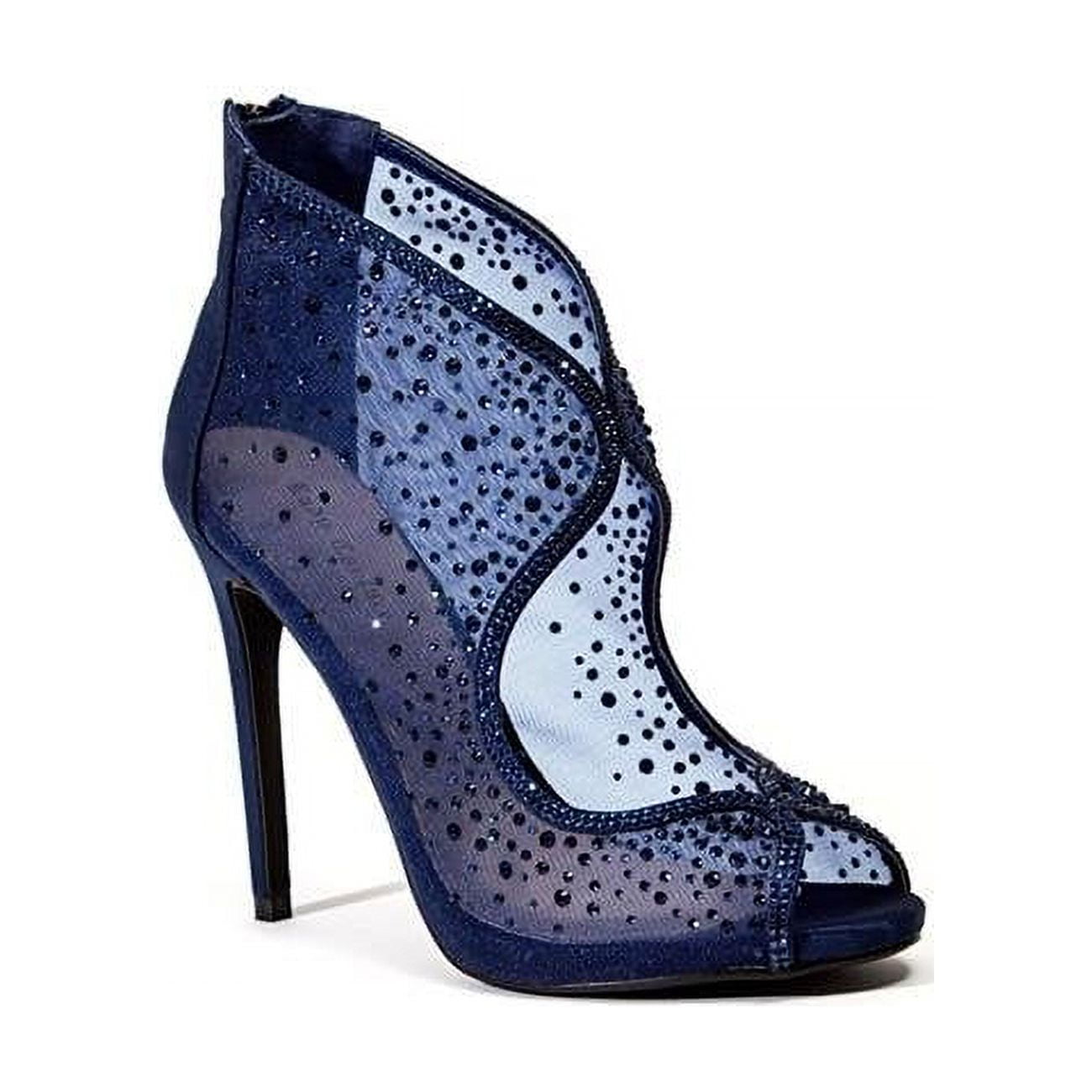Mesh O-T Bootie & Embellished High Heel Ankle Bootie in Rhinestones ...