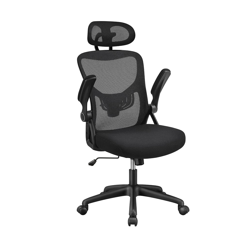 Mesh Office Chair Computer Desk Chair with Folding Padded Armrests and ...