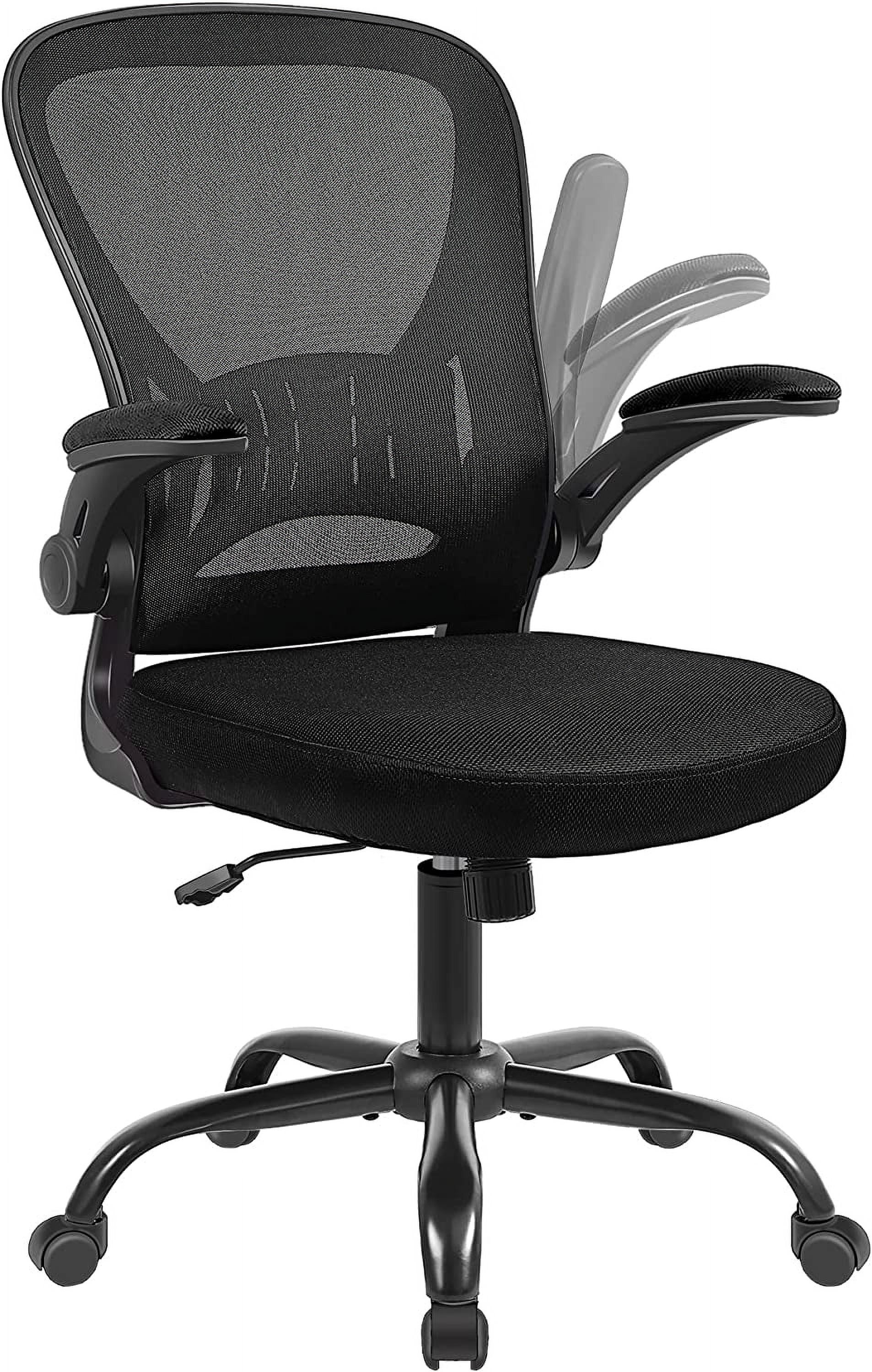 Mesh Office Chair, Ergonomic Computer Chair with Flip-up Arms and ...