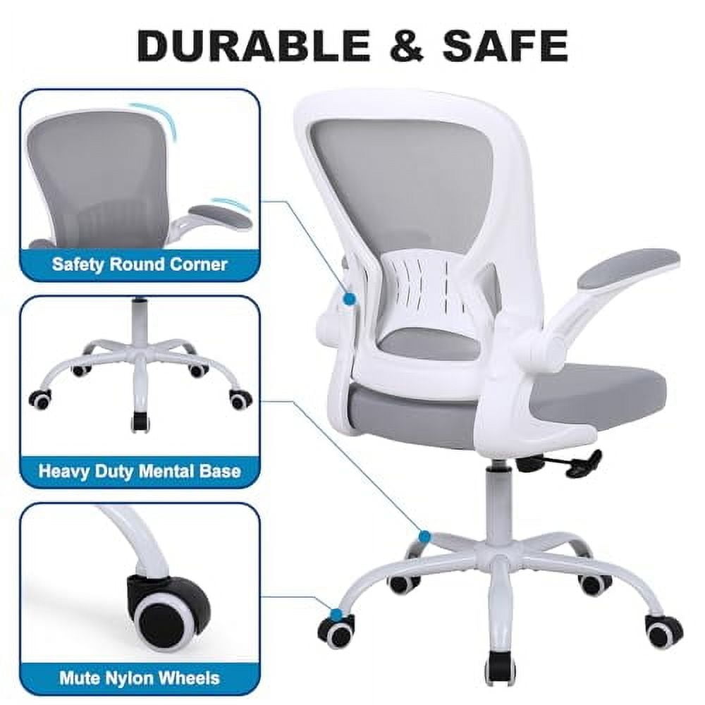 Mesh Office Chair, Ergonomic Computer Chair with Flip-up Arms and ...