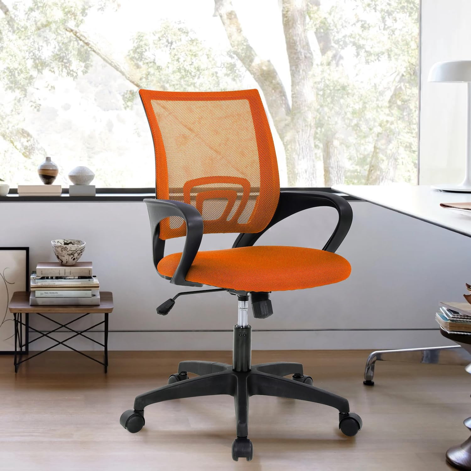 Mesh Office Chair, Mid Back Computer Chair Ergonomic Office Chair with ...