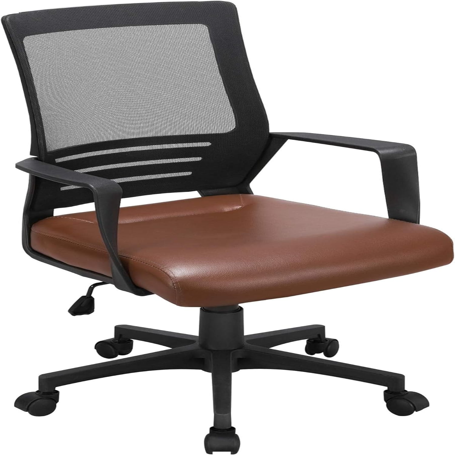 Mesh Office Chair with Rolling Casters Ergonomic Adjustable Task Chair ...