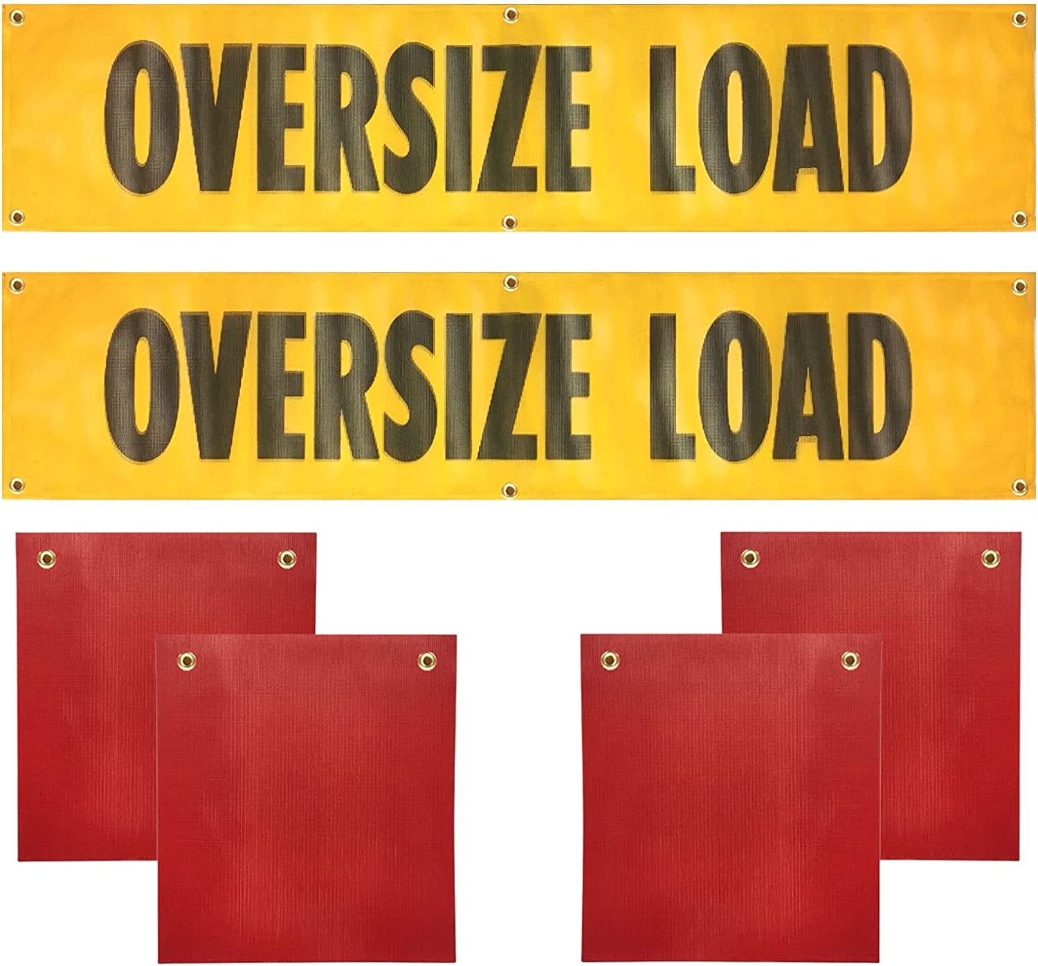Mesh Oversize Load Signs with Grommets for Trucks - 2 Oversize Load ...