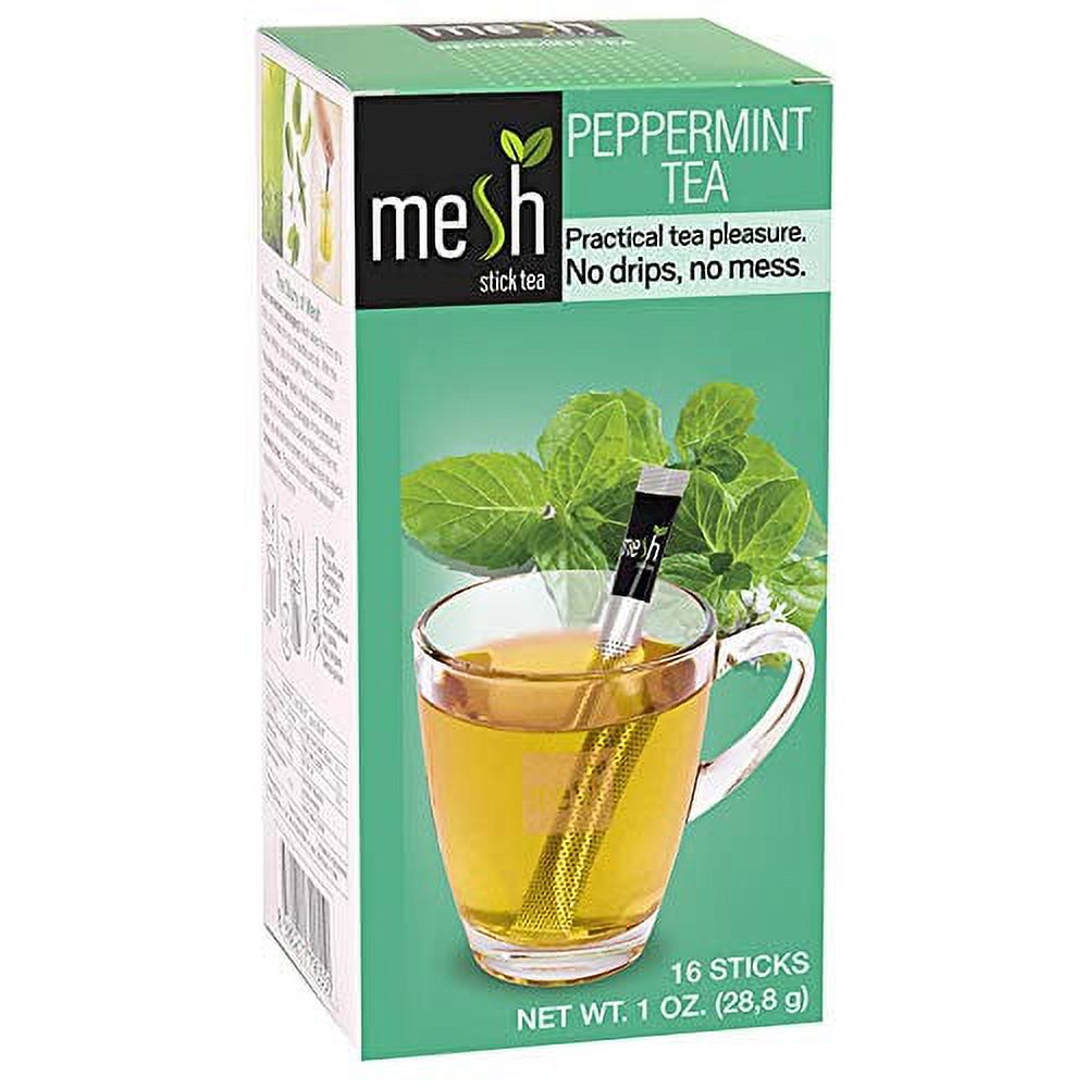 Mesh Peppermint Stick Tea | 192 Sticks (12 Pack of 16) | Premium ...