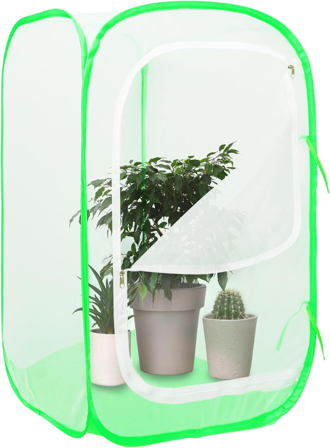 Mesh Plant Tent Enclosure, Pop-Up Cage Plant Cover, Outdoor Garden ...