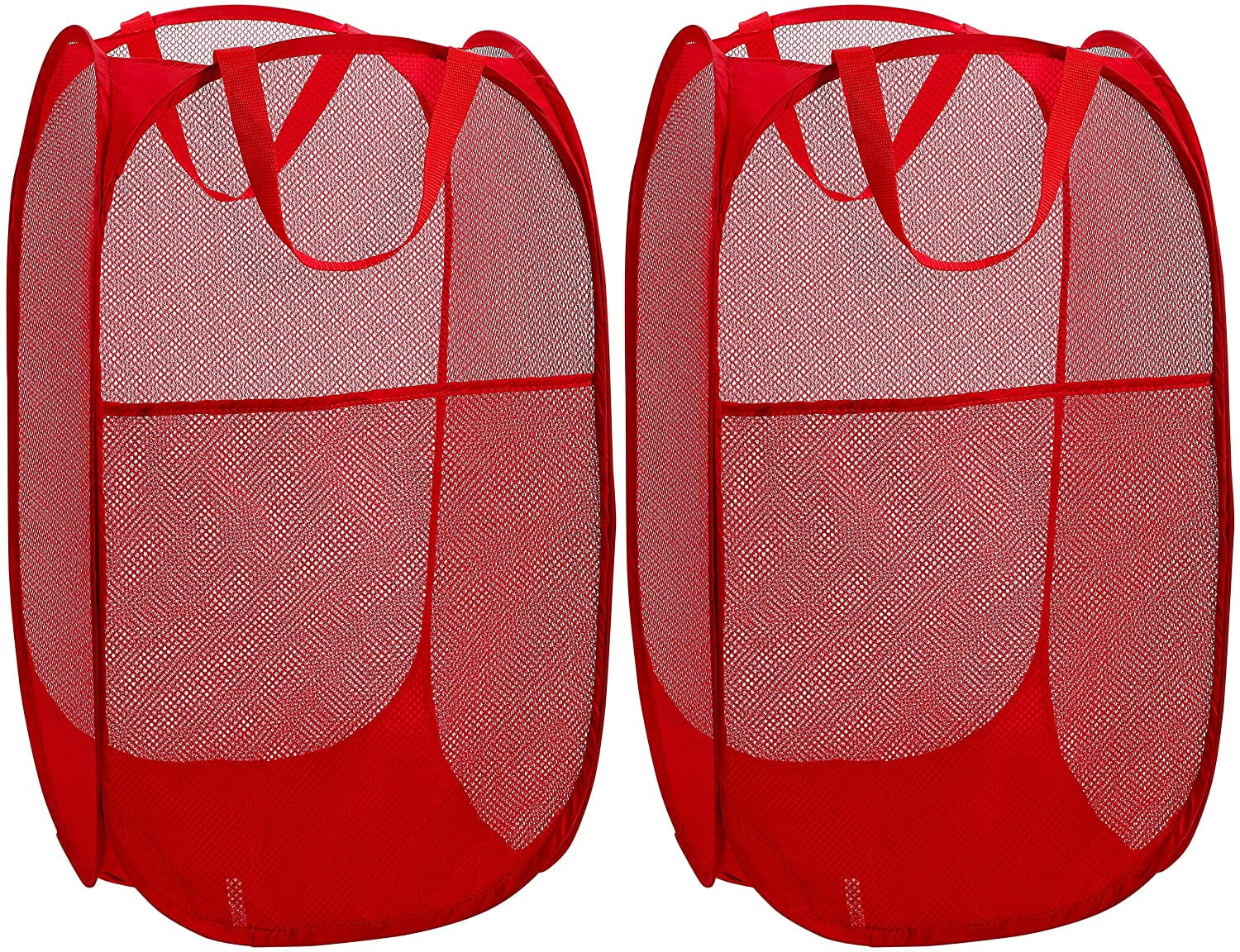 Mesh Popup Laundry Hamper - Portable, Durable Handles, Collapsible for ...