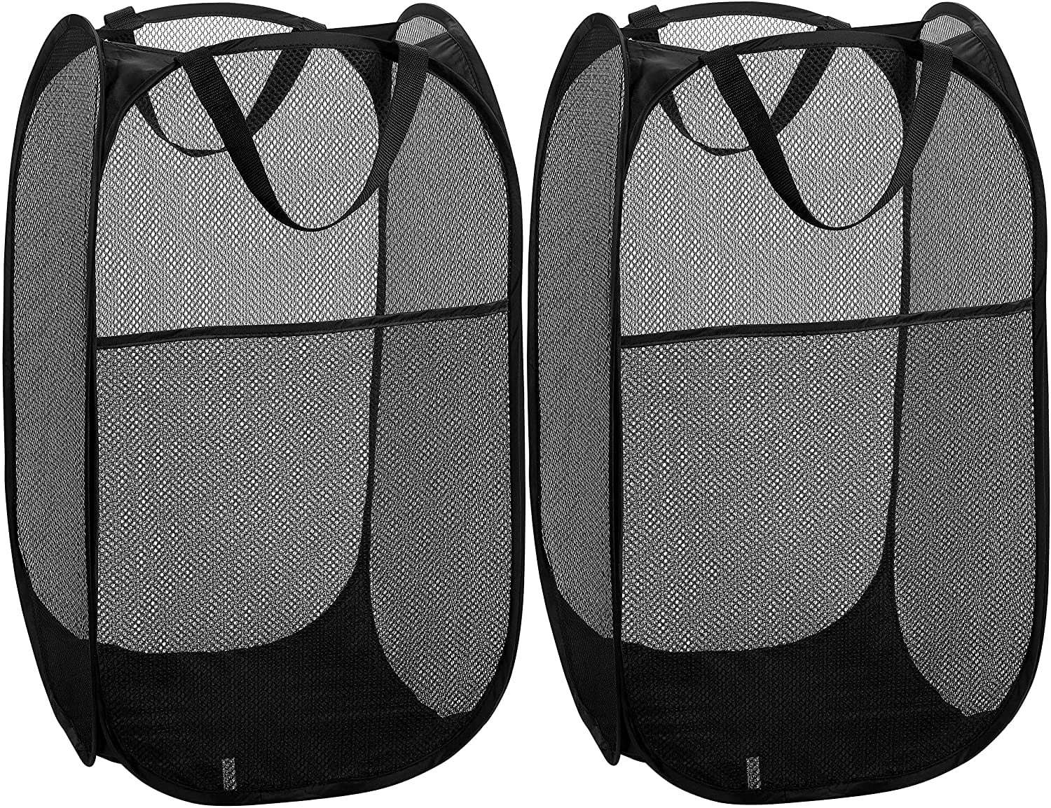 Mesh Popup Laundry Hamper - Portable, Durable Handles, Collapsible for ...