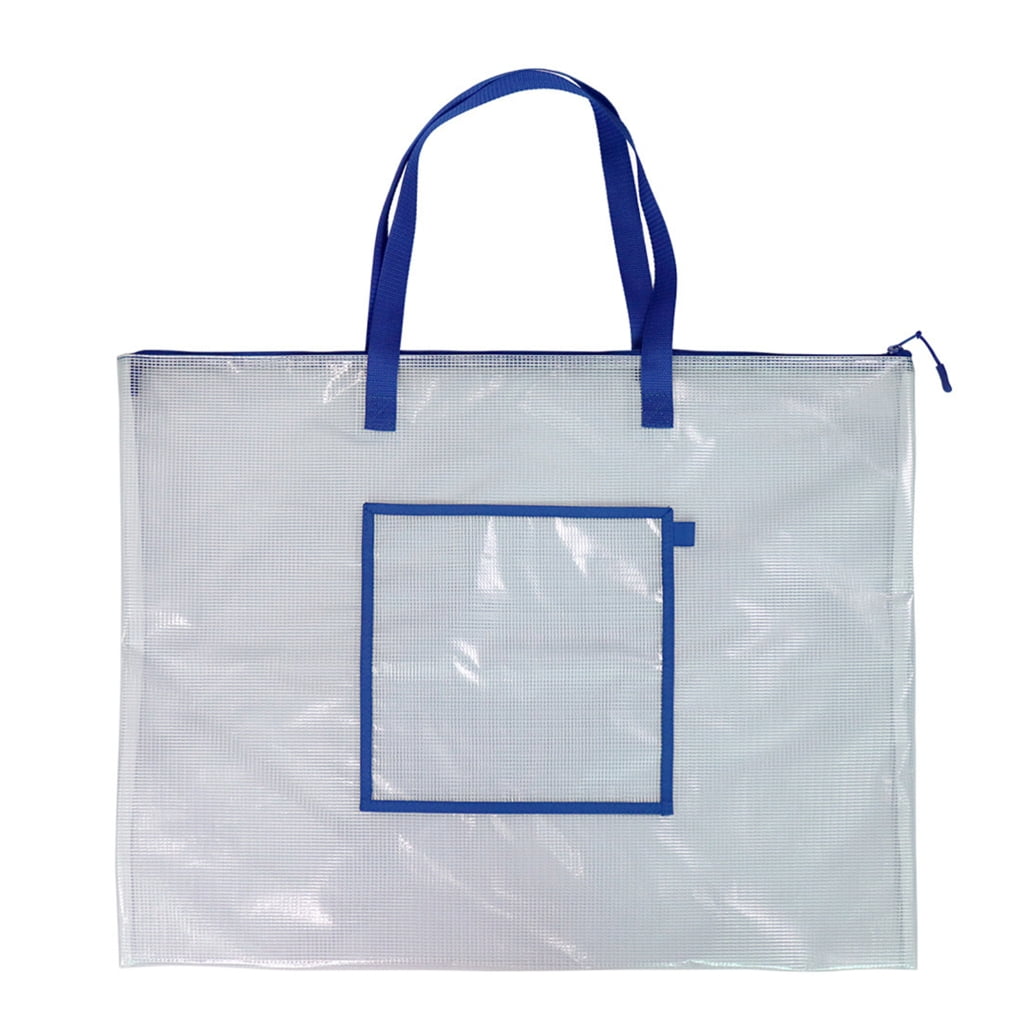 Mesh Project Bag Clear Mesh Poster Organizers Bag with Carry Handle ...