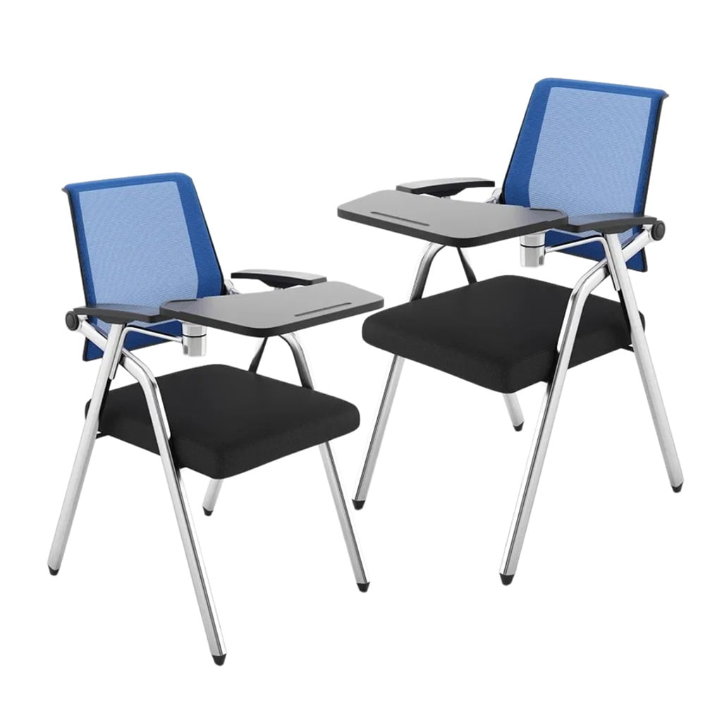 Mesh Reception Chairs with Desk Attached,Foldable & Stackable ...