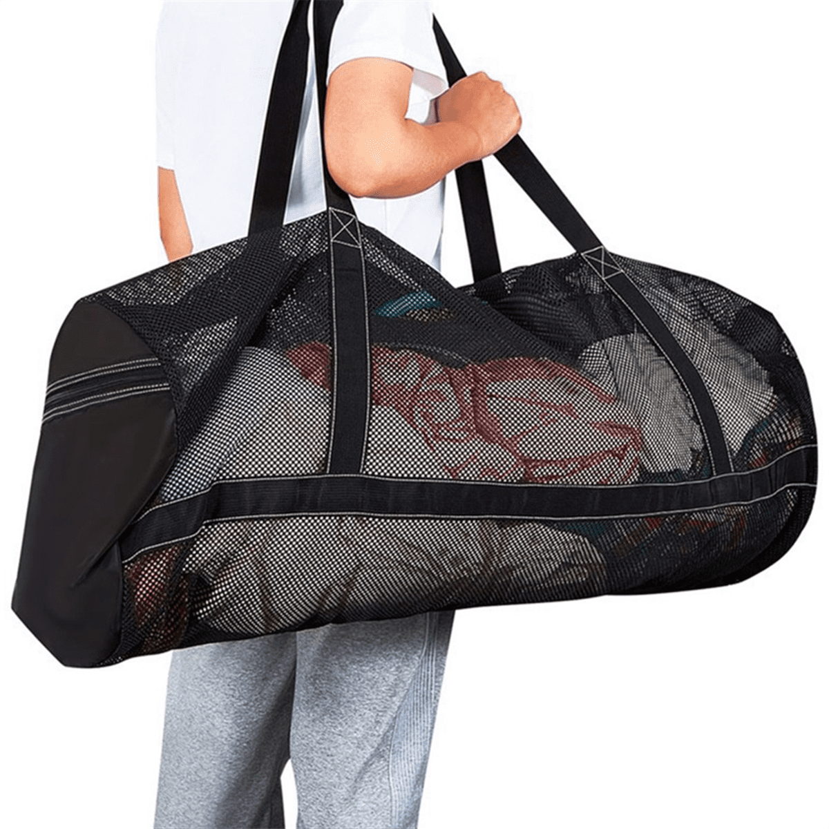 Mesh Scuba Dive Gear Bag, Foldable Mesh Duffle Beach Tote Bag for ...