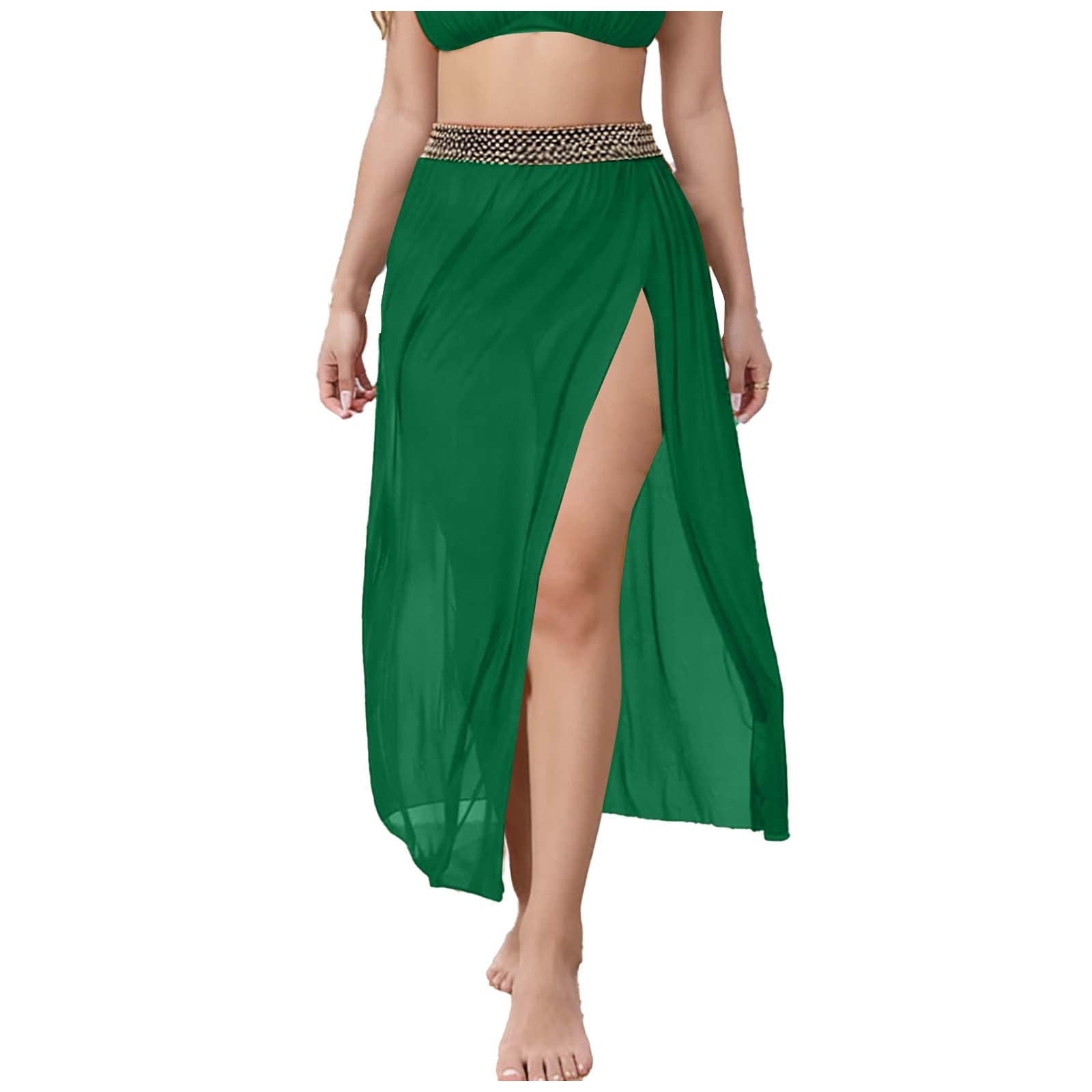 Mesh Sheer Cover Ups for Swimwear Women High Waisted Tummy Control Maxi ...
