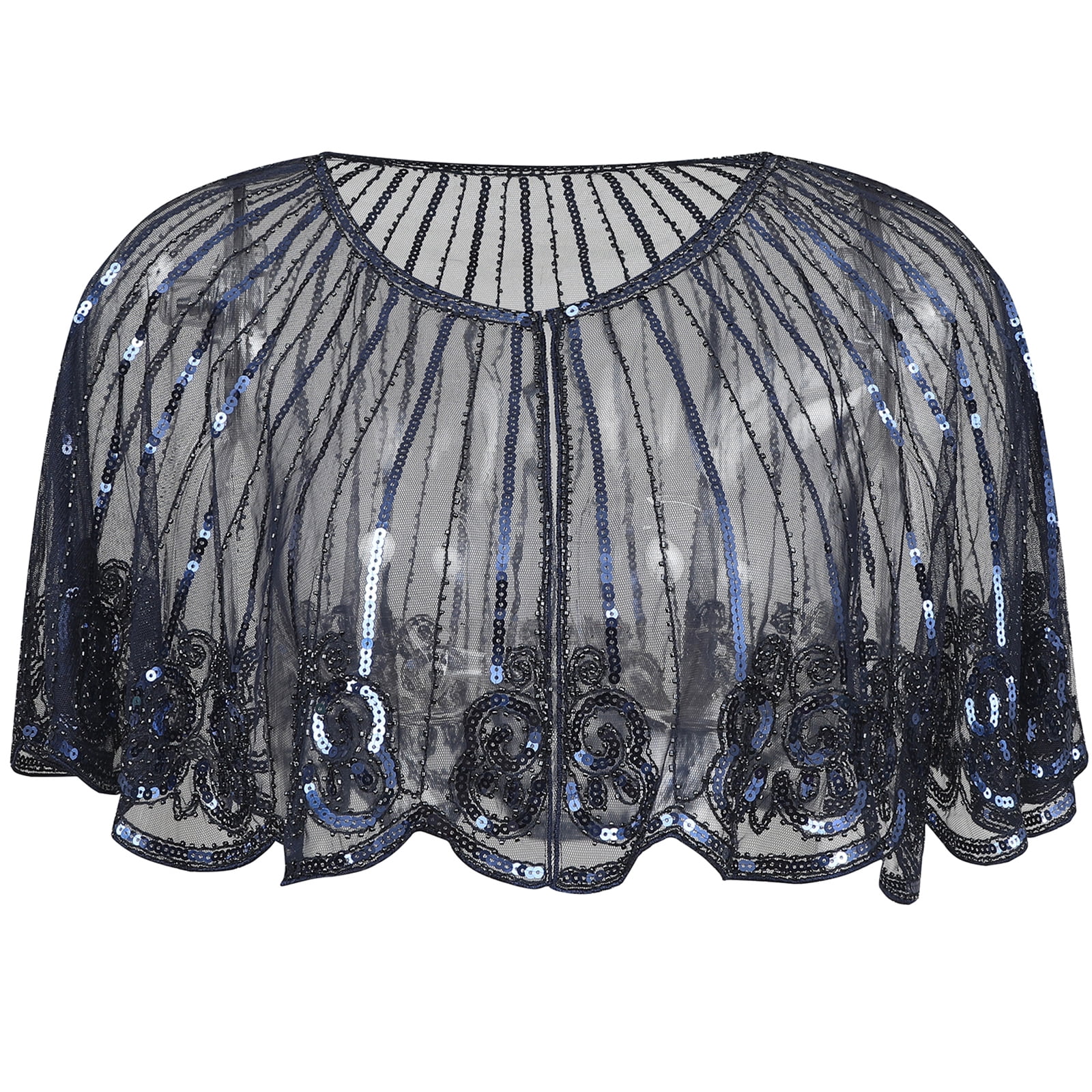 Mesh Sheer Embroidery Summer Dress Shoulder Covering Shrug Capelets ...