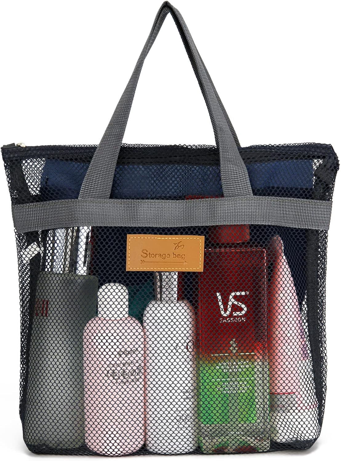 Mesh Shower Caddy Bag Portable Hanging Toiletry Bag Bath Organizer with ...