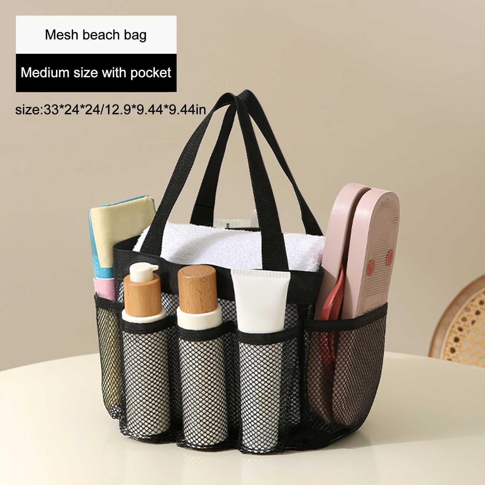 Mesh Shower Caddy Freestanding Portable Shower Tote Bag for College ...