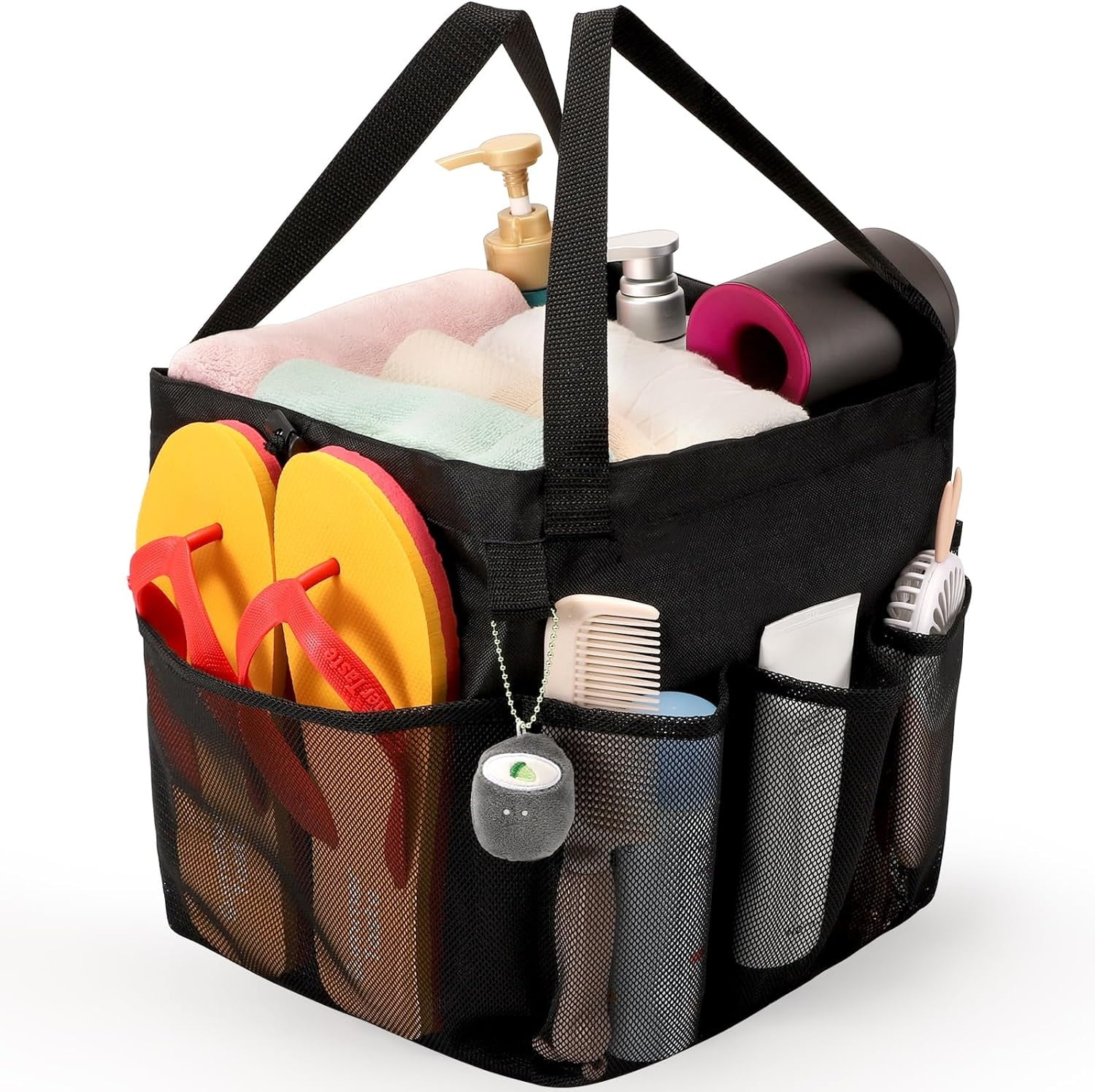 Mesh Shower Caddy Mesh Bag Portable with Drawstring, College Dorm ...
