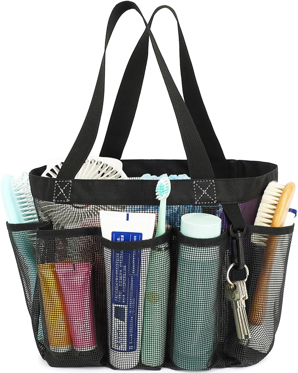 Mesh Shower Caddy Portable for College Dorm Room Essentials with 7 ...