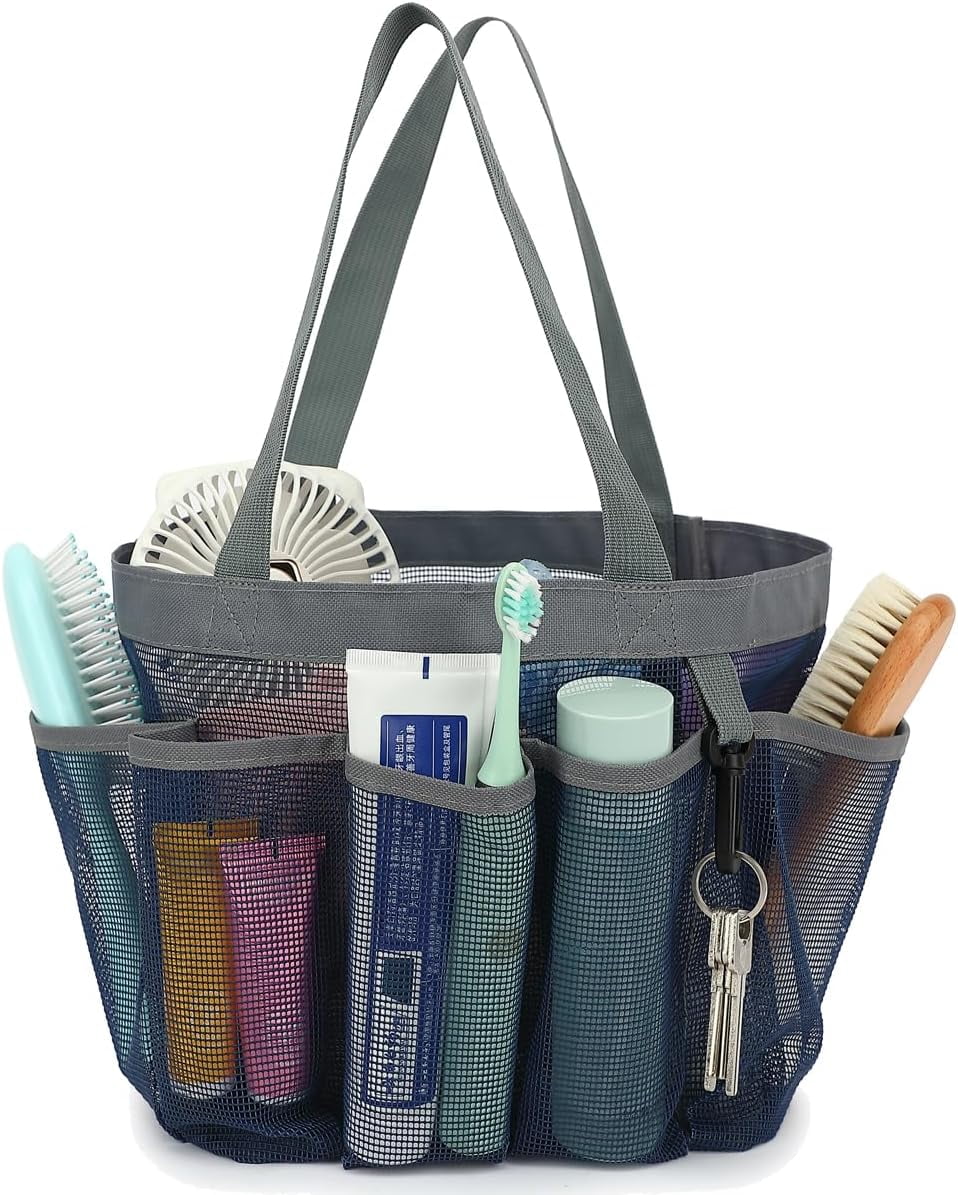 Mesh Shower Caddy Portable for College Dorm Room Essentials with 7 ...