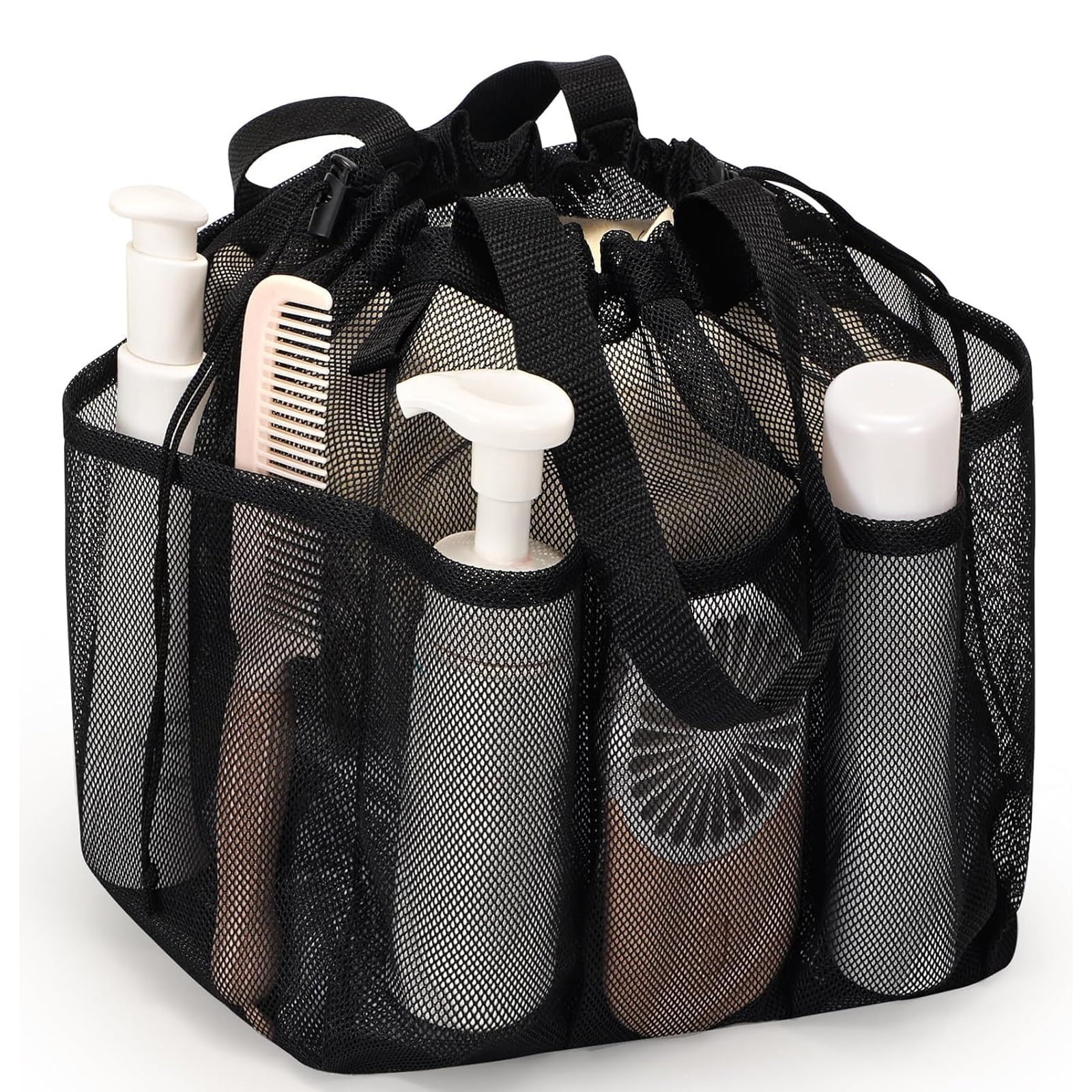 Mesh Shower Caddy Portable with Drawstring, Dorm Room Essentials for ...