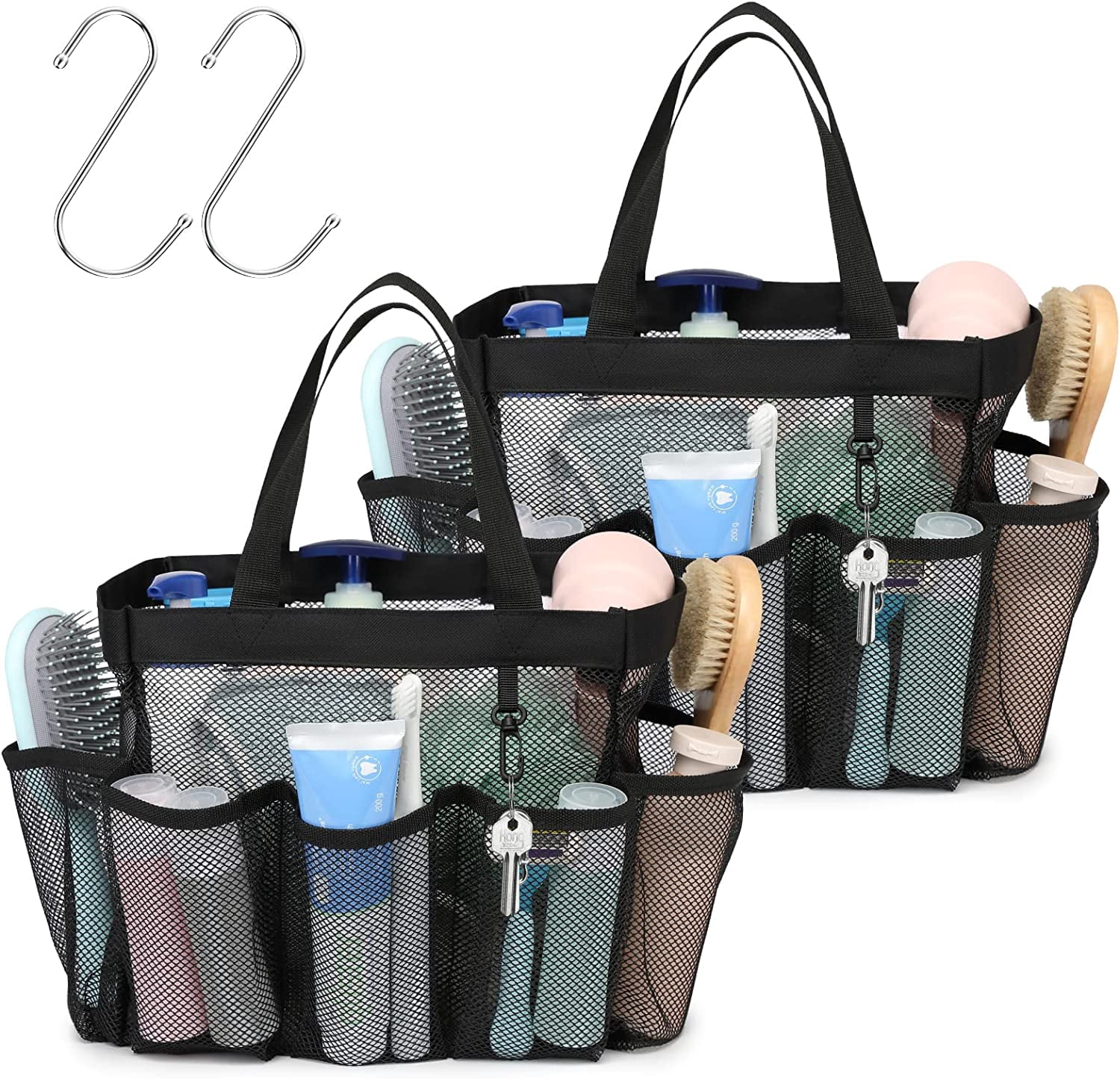 Mesh Shower Caddy Portable. Shower Caddy Quick Dry Hanging Shower Bag ...
