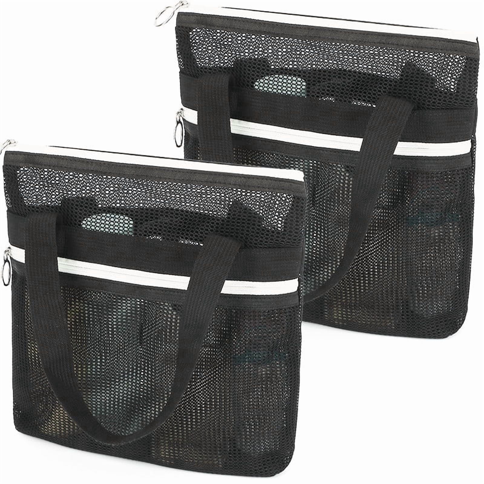 Fammart Mesh Shower Bag, Quick-Dry Shower Caddy with Zipper & 2 Pockets ...