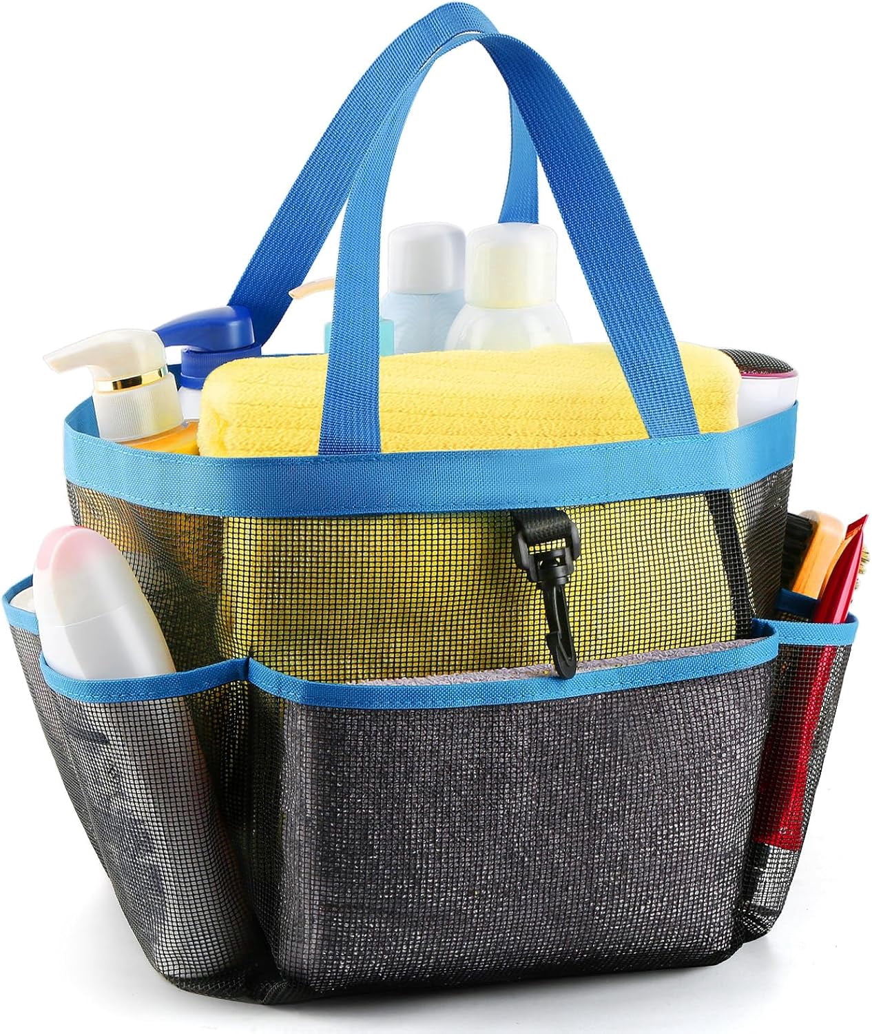 Mesh Shower Caddy Portable for College Dorm Room Essentials with 8 ...