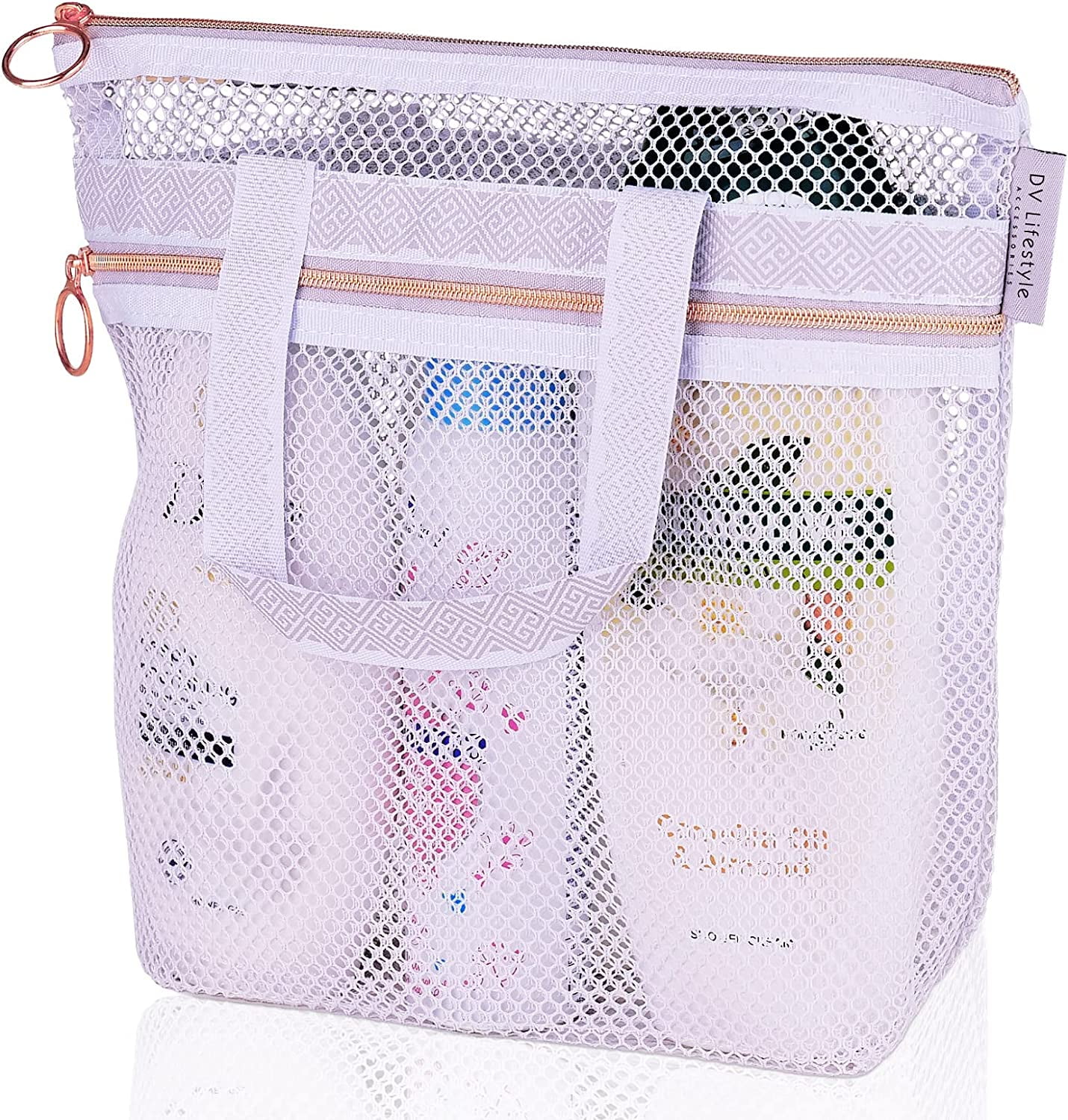 Mesh Shower Caddy Quick Dry Shower Bag with Zipper.Quick Dry Tote Bag ...