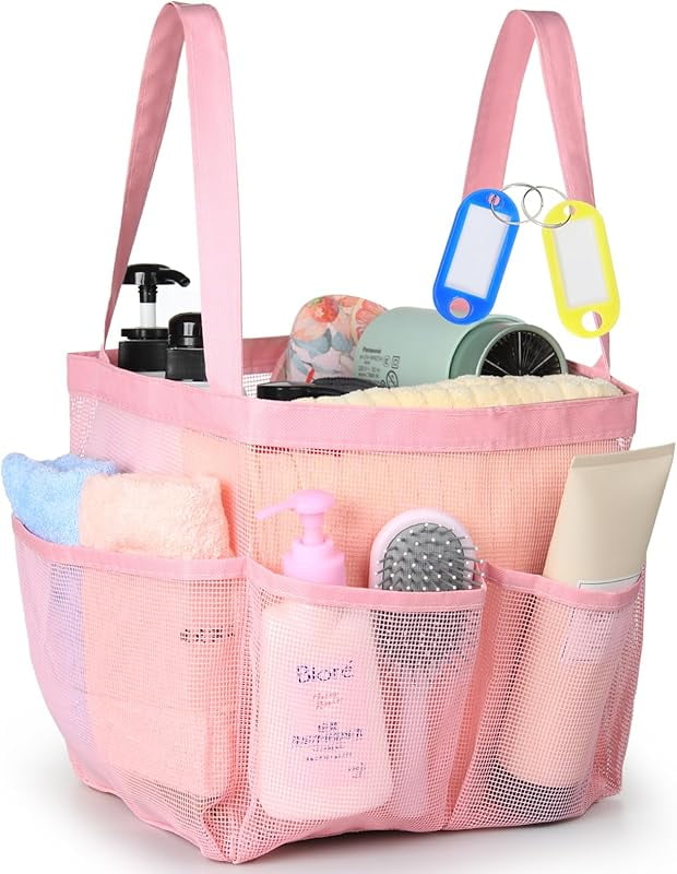 Mesh Shower Caddy Tote, Large Shower Caddy Basket Portable, Quick Dry ...