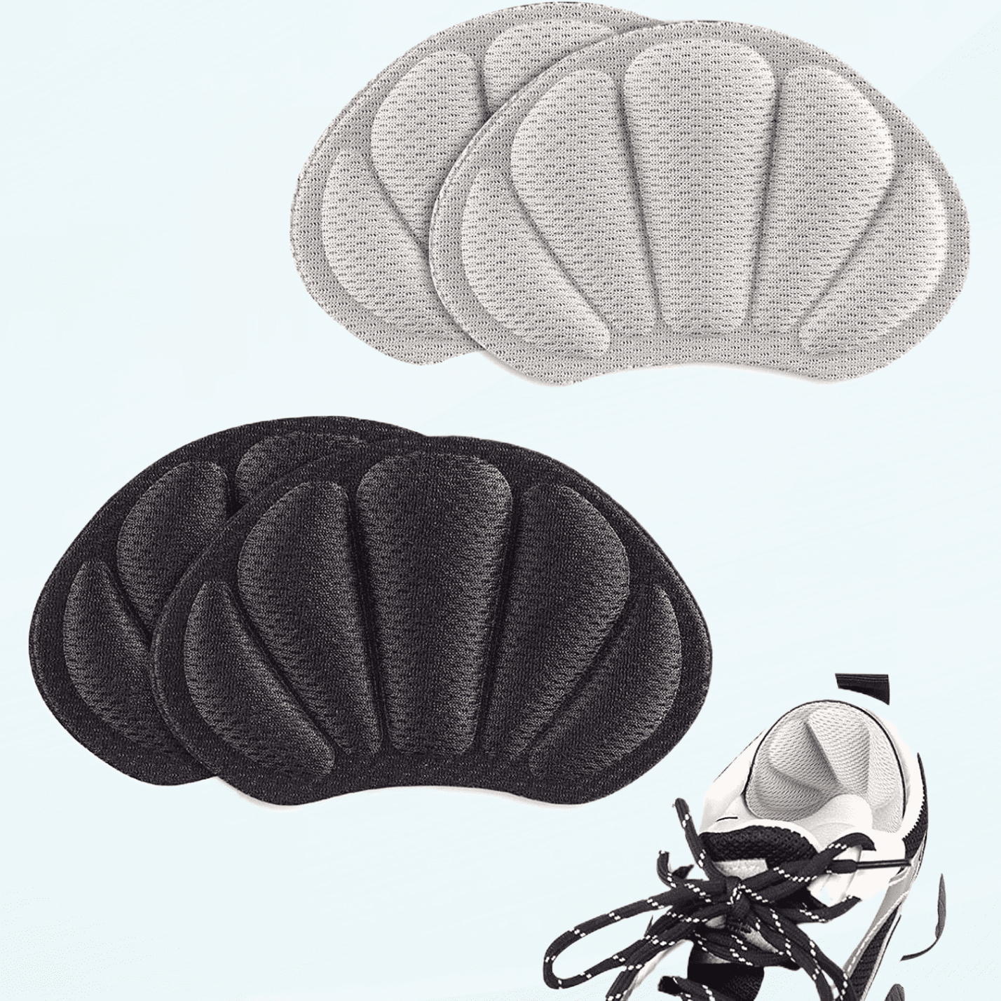 Mesh Soft Heel Grips for Women& Men, 4 Pieces Heel Grips Pads for Shoes ...