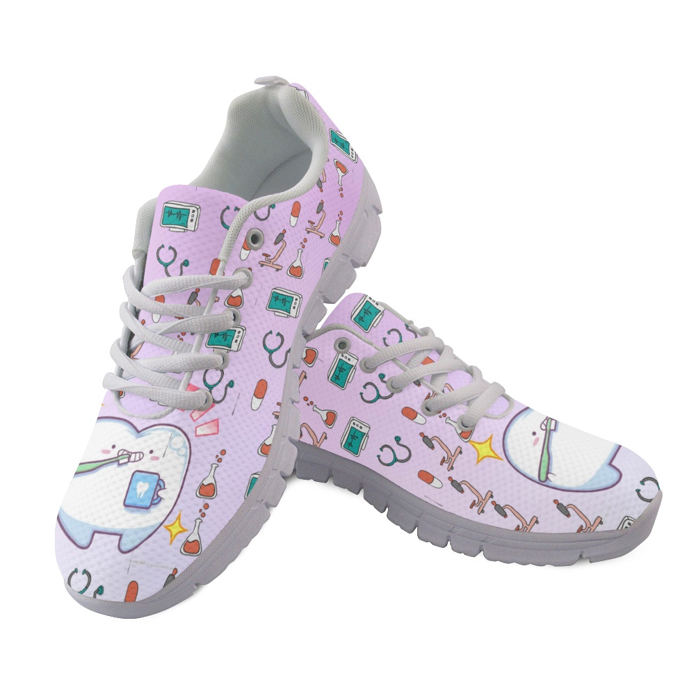 Mesh Sport Jogging Running Shoes For Women Nurse Walk Casual Shoes ...