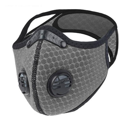 Mesh Sports Face Mask with Premium Filter - Gray - Walmart.com