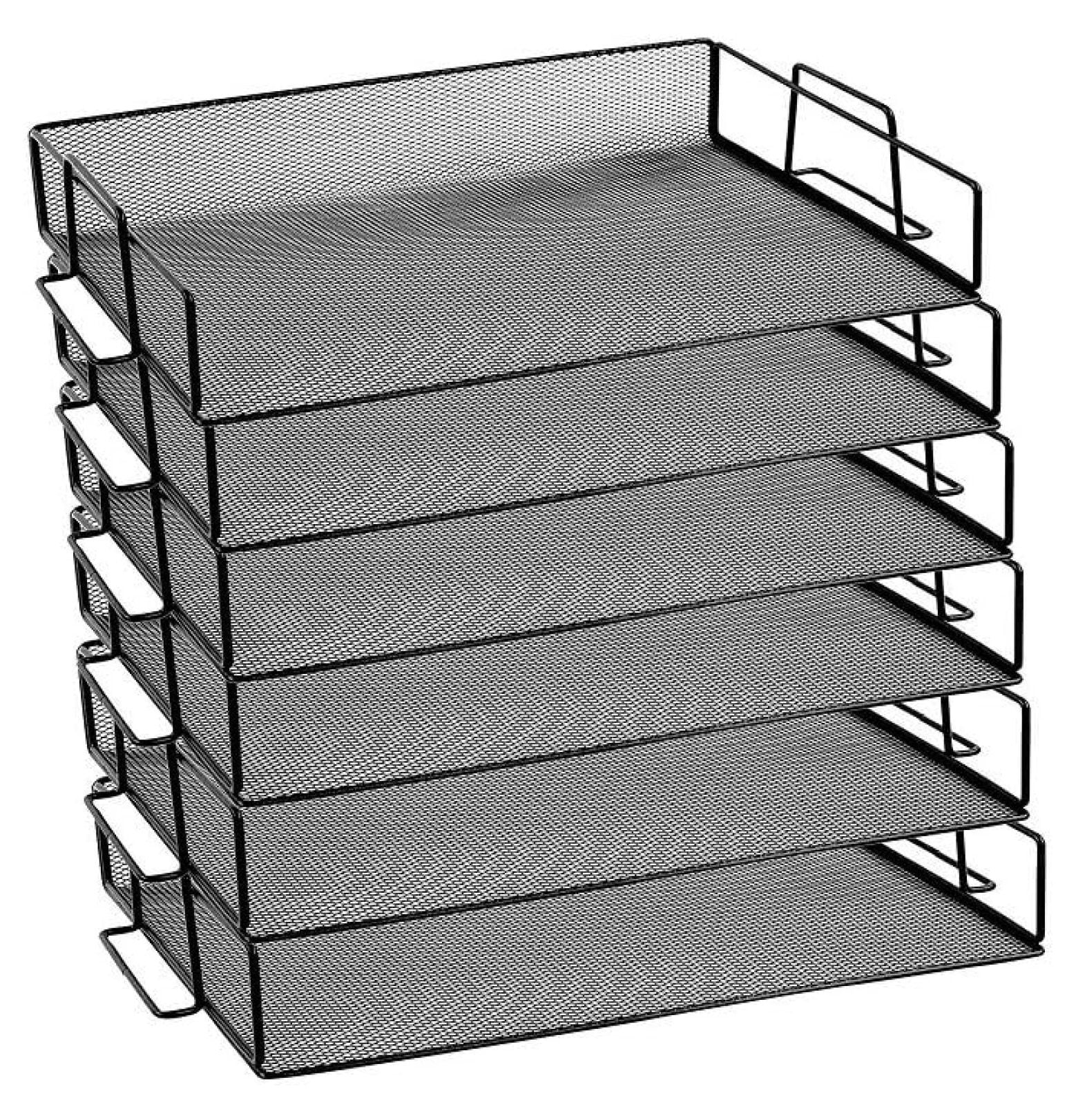 Mesh Stackable Letter Tray Desk Organizer for Documents, Papers, Files ...