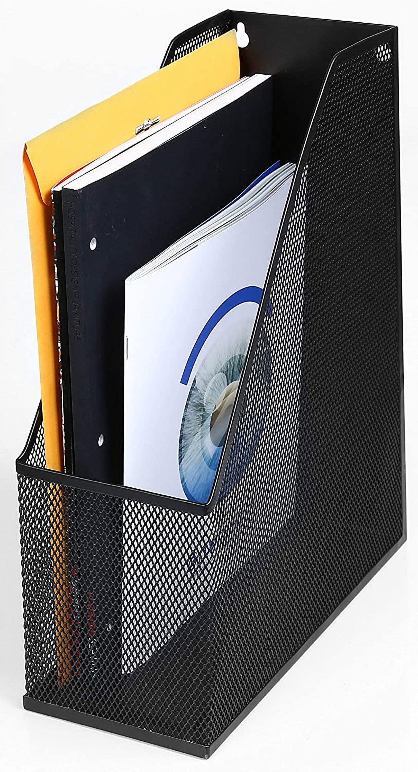Mesh Steel Deluxe Magazine Rack, Extra Wide, Magazine File Holder ...