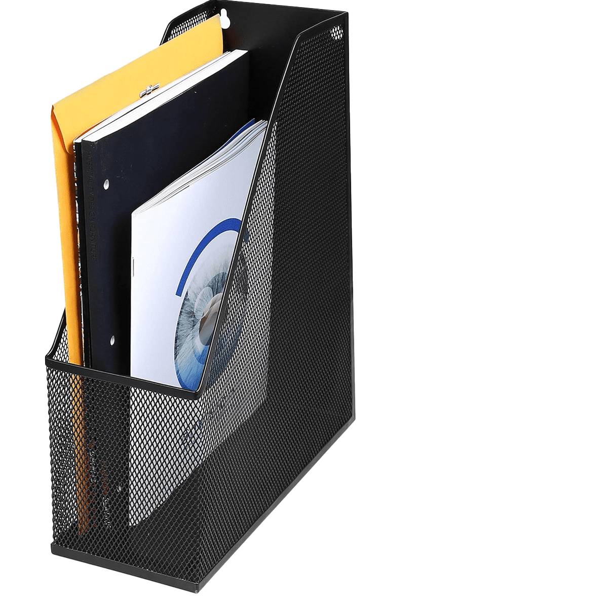 Mesh Steel Deluxe Magazine Rack, Extra Wide, Magazine File Holder ...