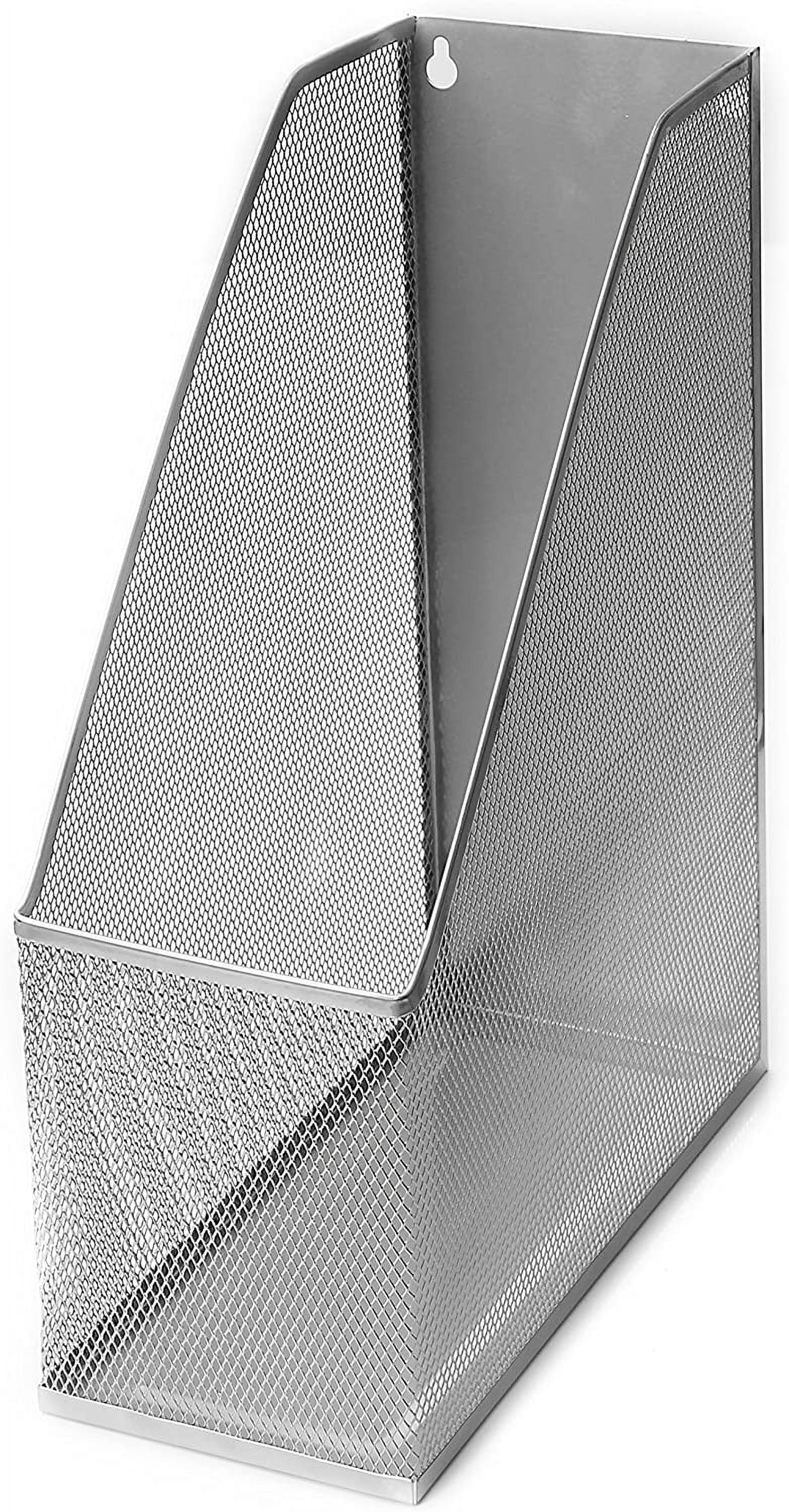 Mesh Steel Deluxe Magazine Rack, Extra Wide, Magazine File Holder ...