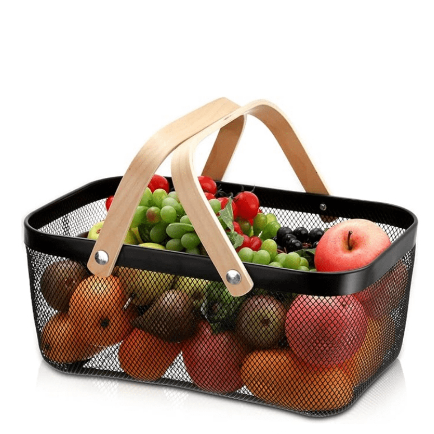 Mesh Storage Basket with Handle, Garden Harvest Basket, Mesh Fruit ...