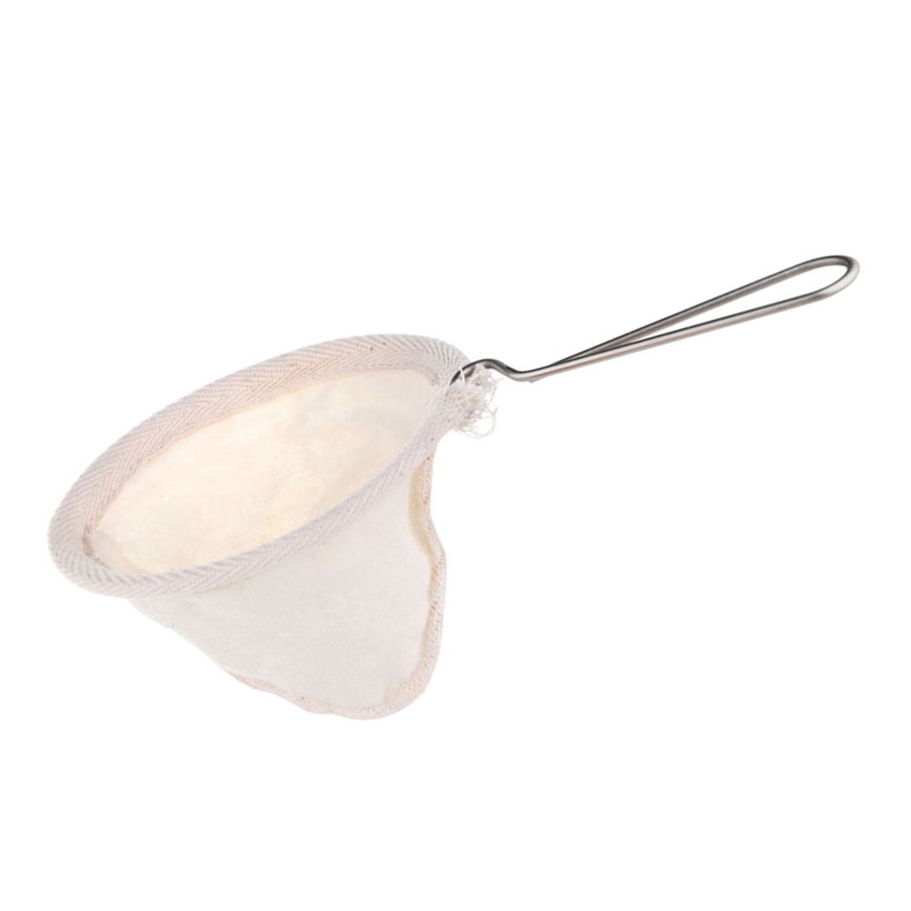 Reusable Cloth Strainer Coffee Filter with Stainless Steel Handle for ...