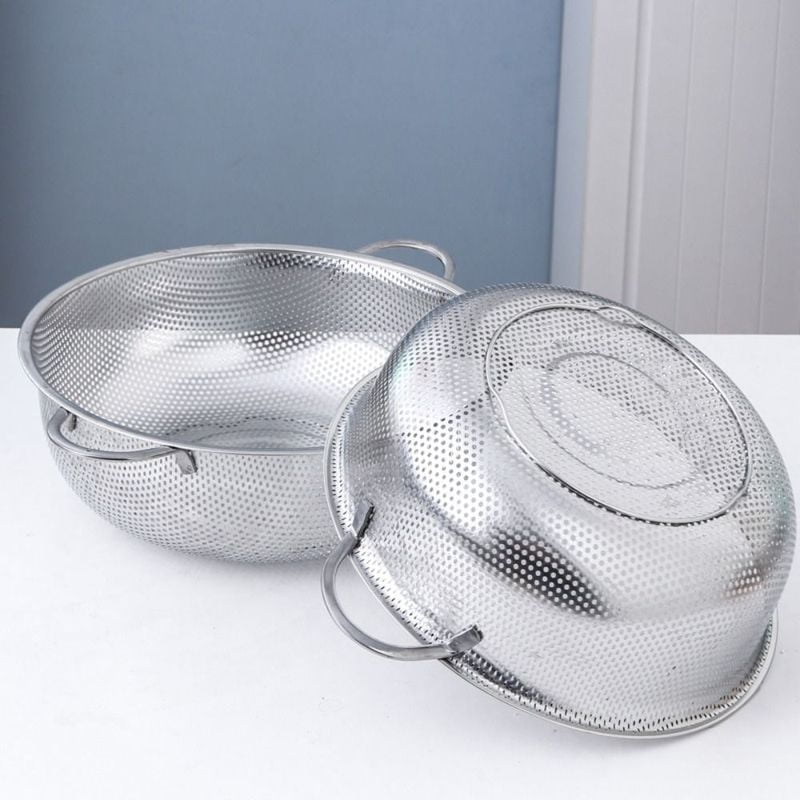Mesh Strainer Colander Vegetables Fruit Washing Basket Sieve Bowl ...