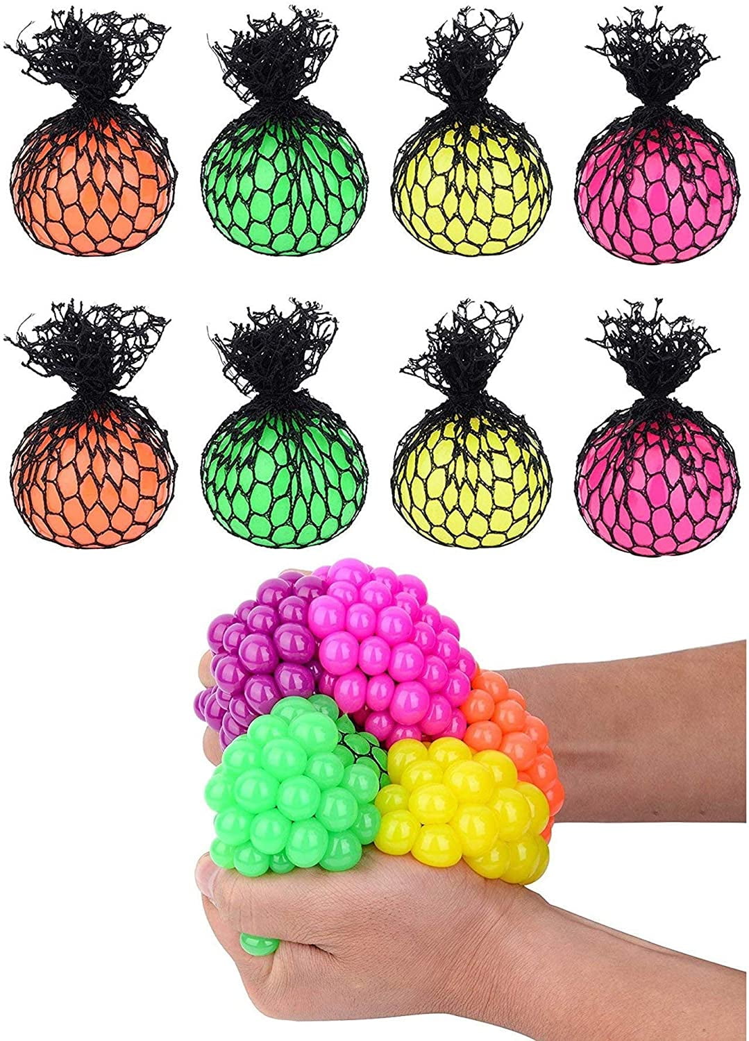 Mesh Stress Balls for Kids - Pack of 12 - Squeeze Toys - Walmart.com
