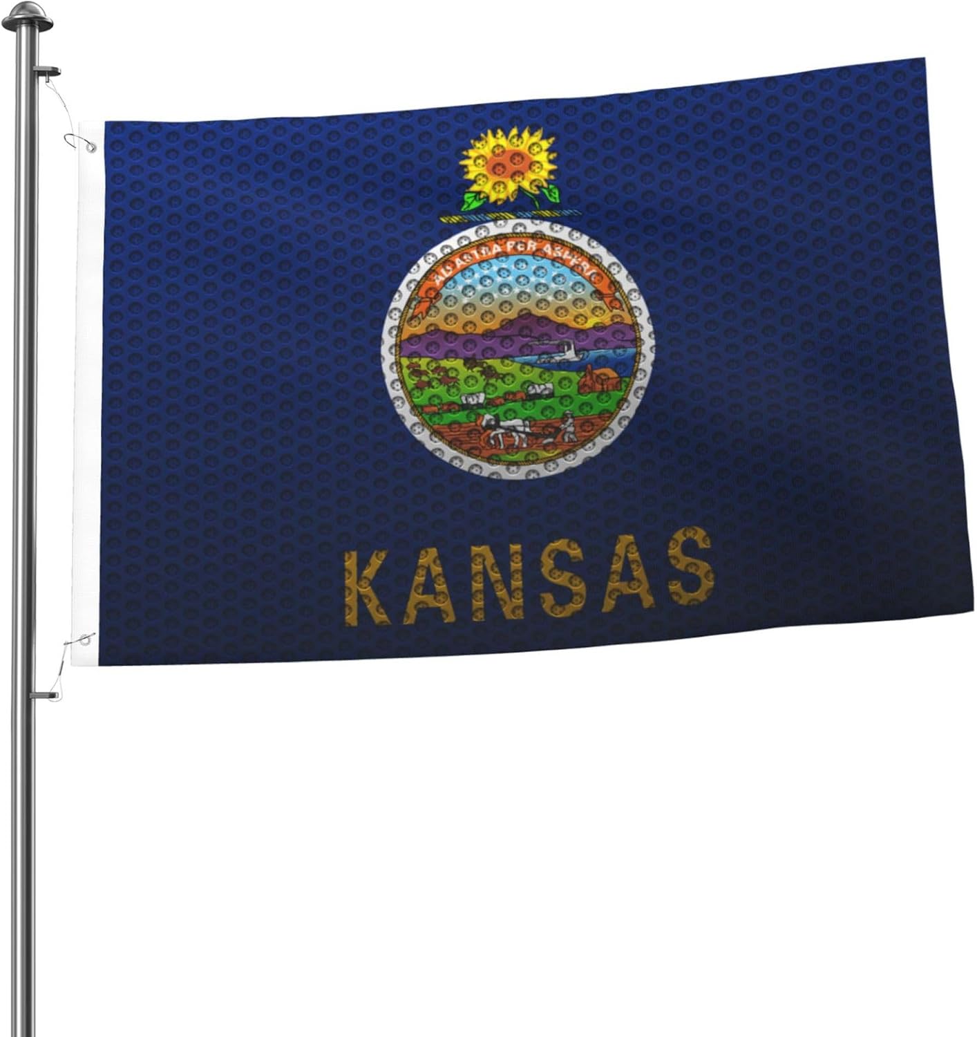 Mesh Style Flag Of Kansas Flag 2x3 Ft Double-Sided Durable Outdoor ...