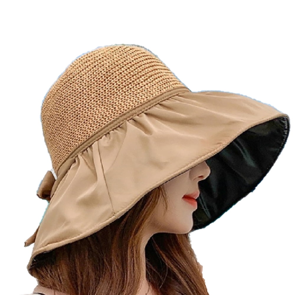 Mesh Sun Hats for Women Lightweight Beach Packable Wide Brim Bucket Hat ...