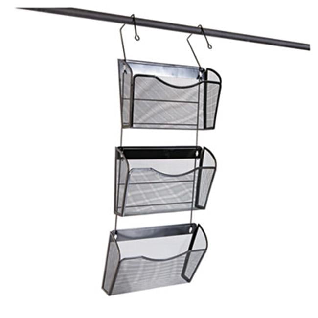 Mesh Three-Pack Wall Files with Hanger, Letter, Black - Walmart.com