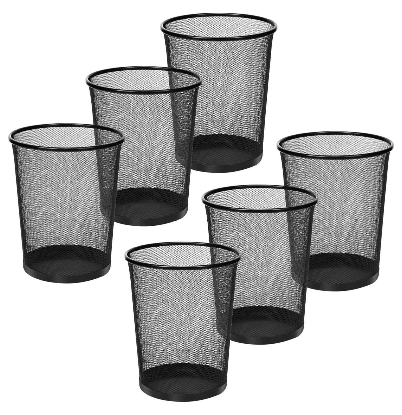 Mesh Trash Cans 6-Pack, Small Metal Wastebaskets for Office Home ...