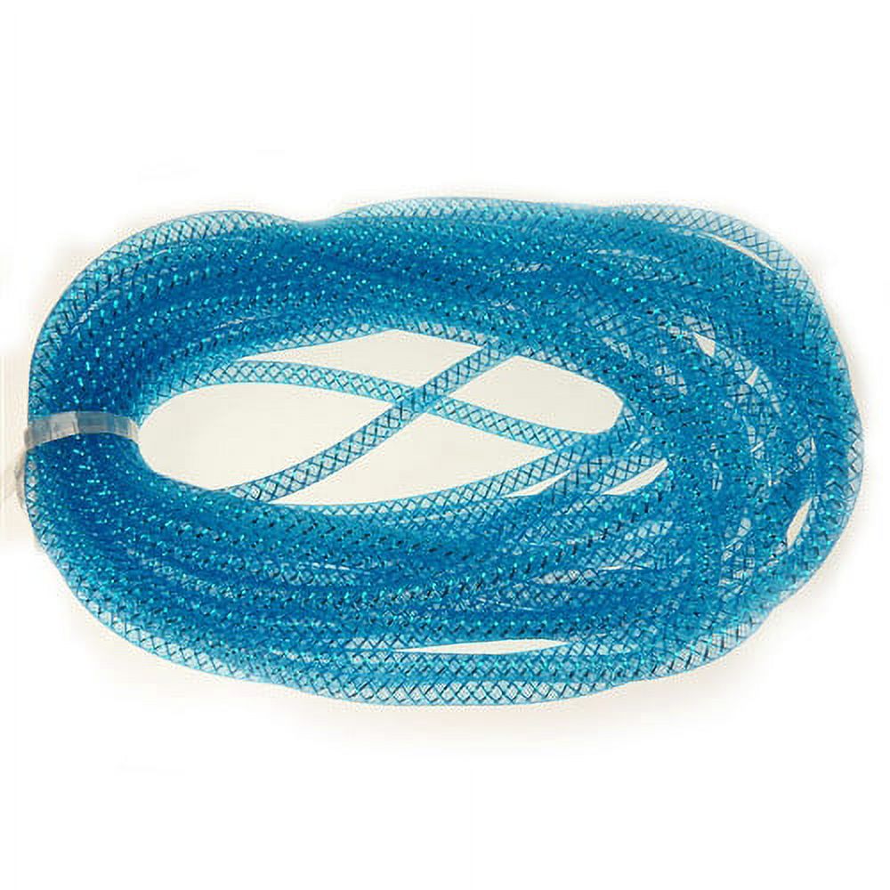 Mesh Tubing Deco Flex Ribbon, 8mm, 10-yard, Turquoise - Walmart.com