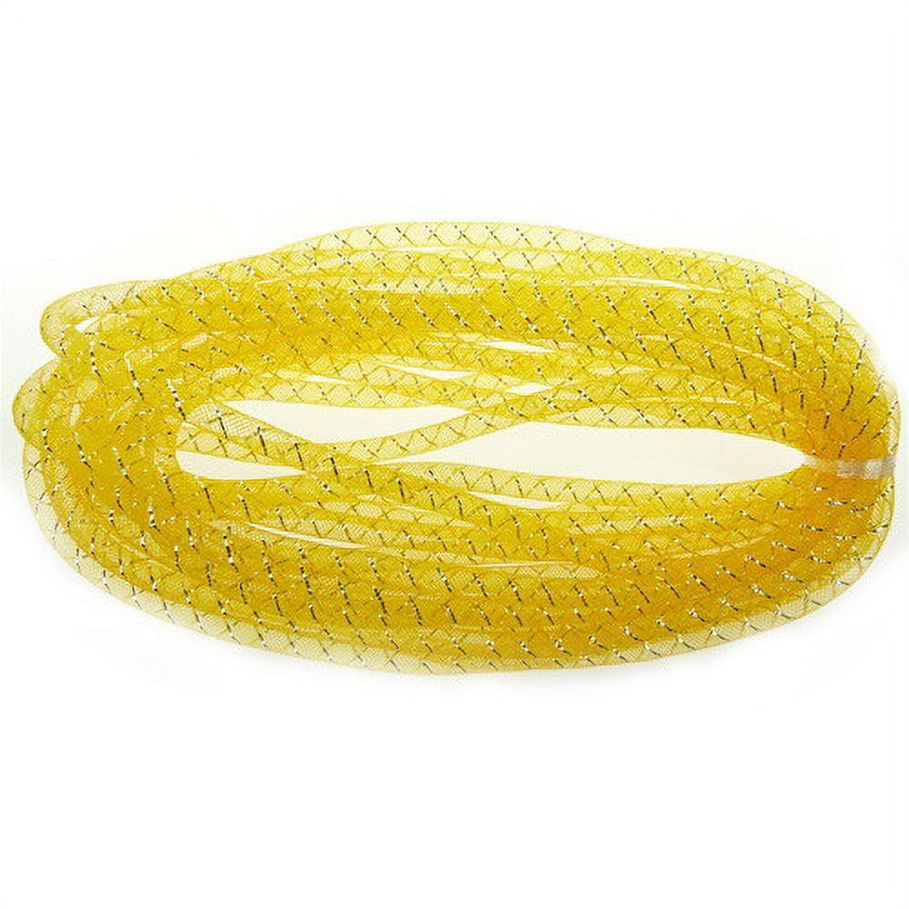 Mesh Tubing Deco Flex Ribbon, 8mm, 10-yard, Yellow - Walmart.com