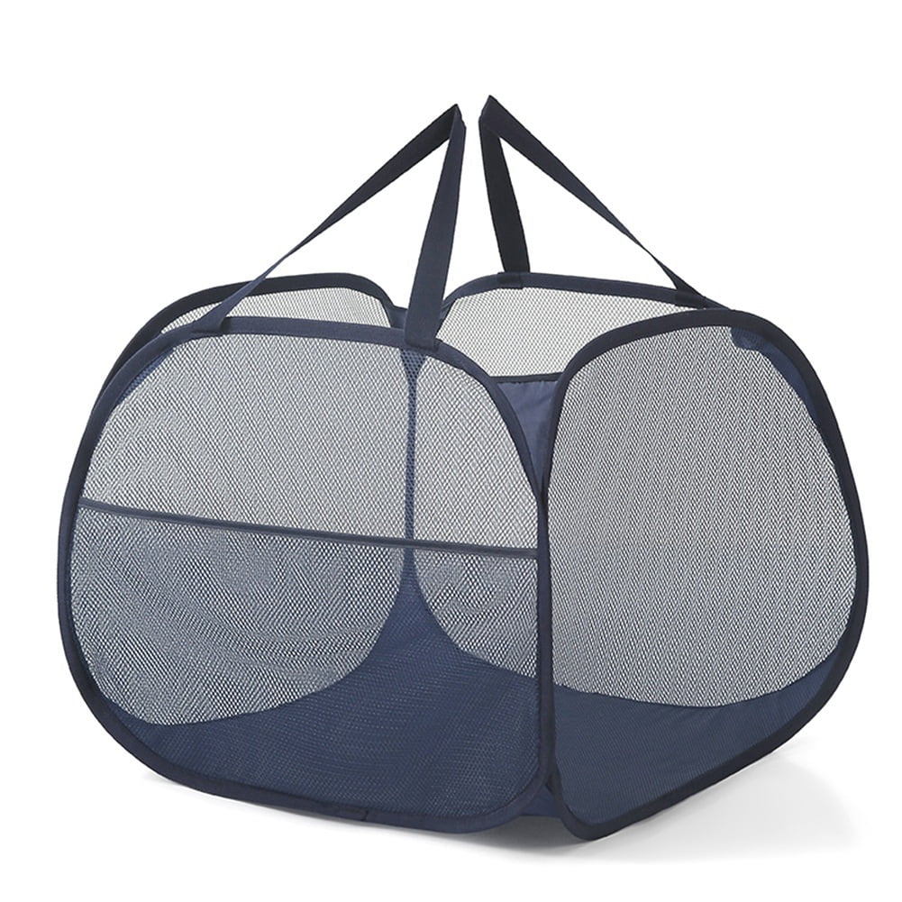 Mesh -Up Laundry Hamper with Strong Handles, Opening Clothes Hamper ...