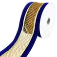 Mesh Velvet Wired Edge Christmas Ribbon, 2-1/2-Inch, 10-Yard - Royal ...