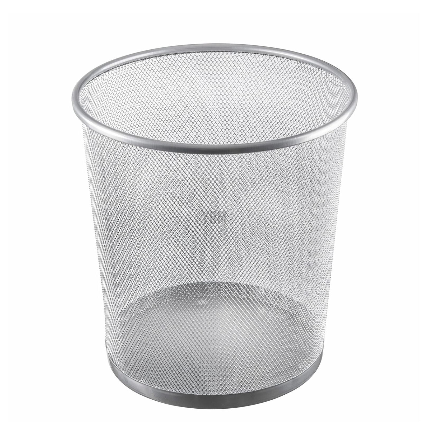 Mesh Wastebasket Trash Can for Home and Office Workspace, Metal Office Trash Can Round-Shaped ...
