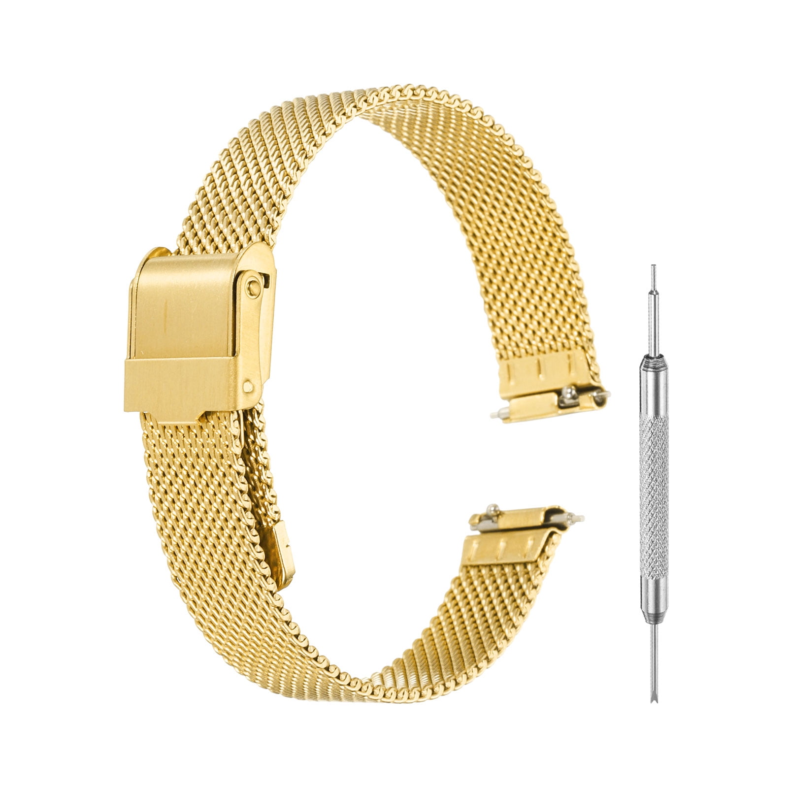 Mesh Watch Bands for Men Women, Stainless Steel Quick Release Mesh ...